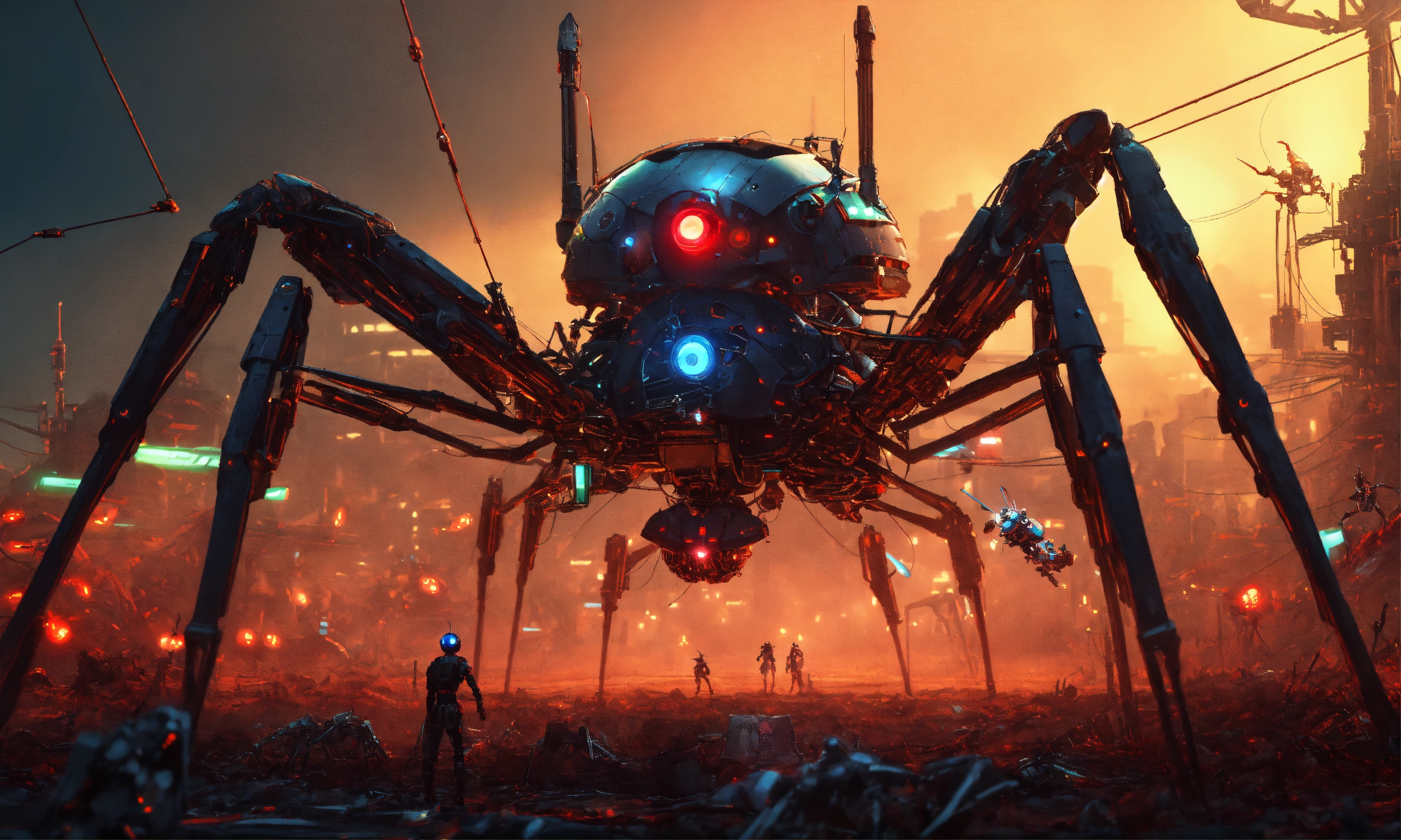 Lexica - Swarms of robotic spider creatures with armored spider like ...