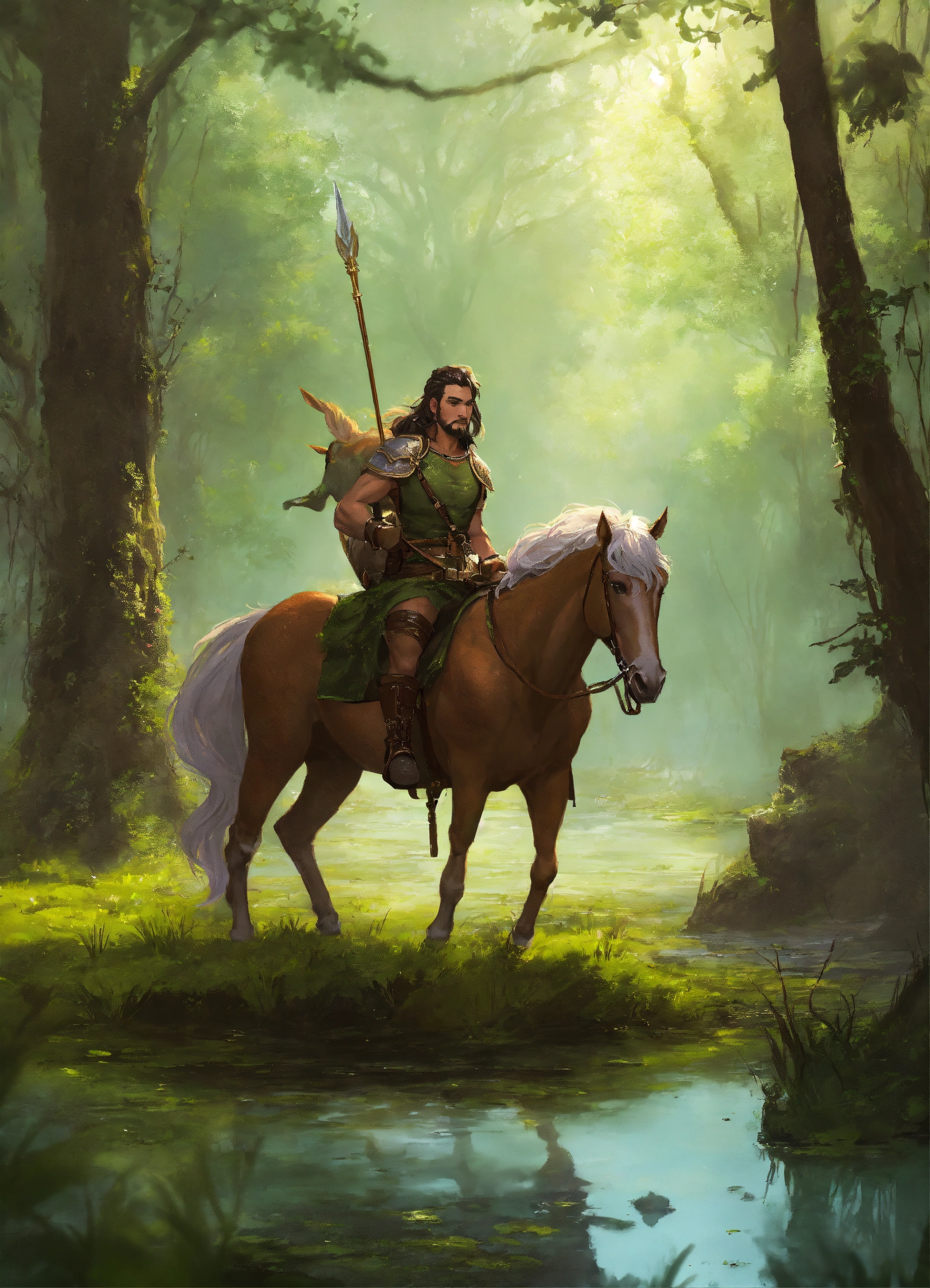 Lexica - Centaur dnd fantasy in a swamp landscape
