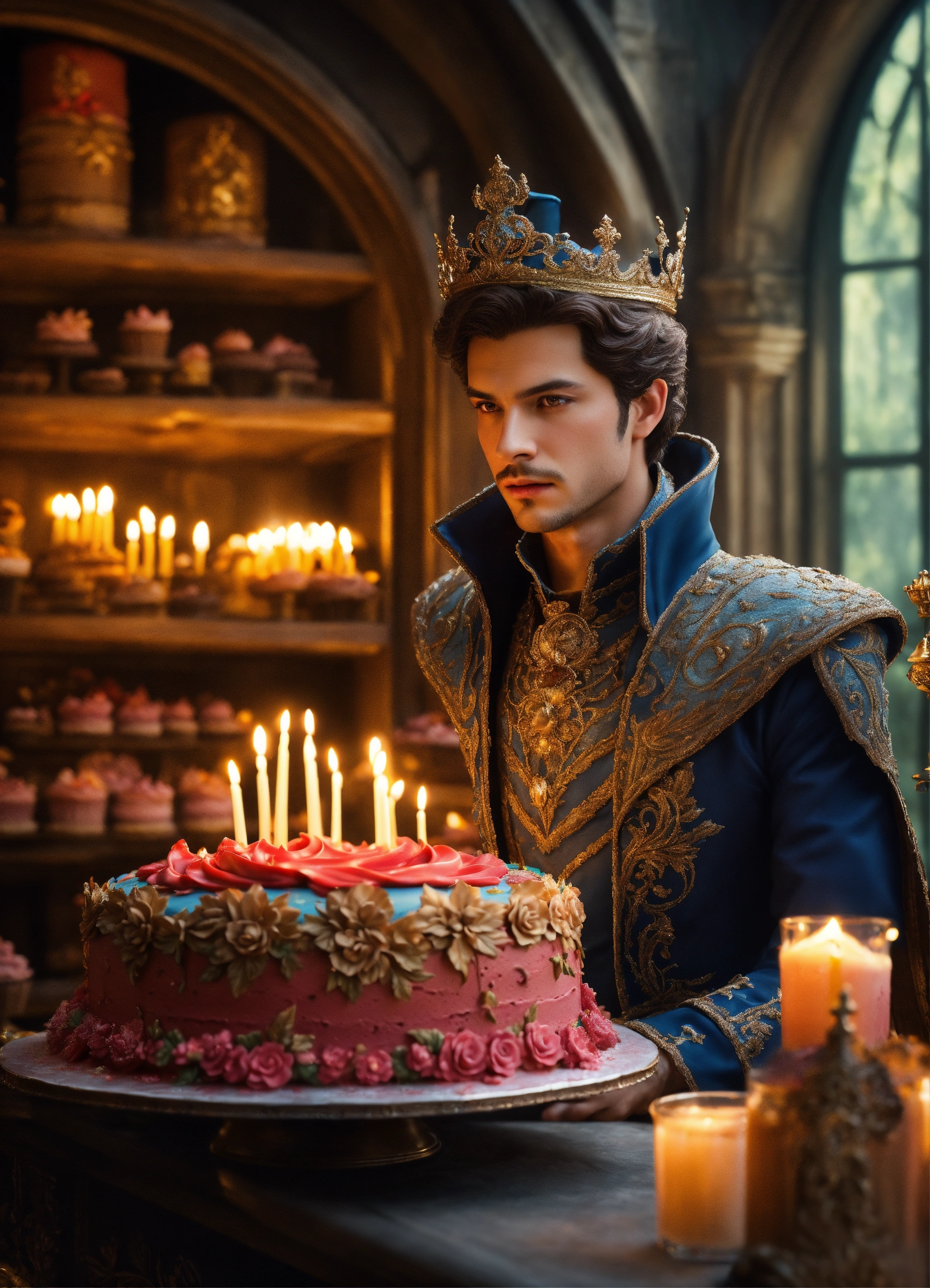 Lexica - Beautiful evil prince in a fairy tale store awesome cakes ...