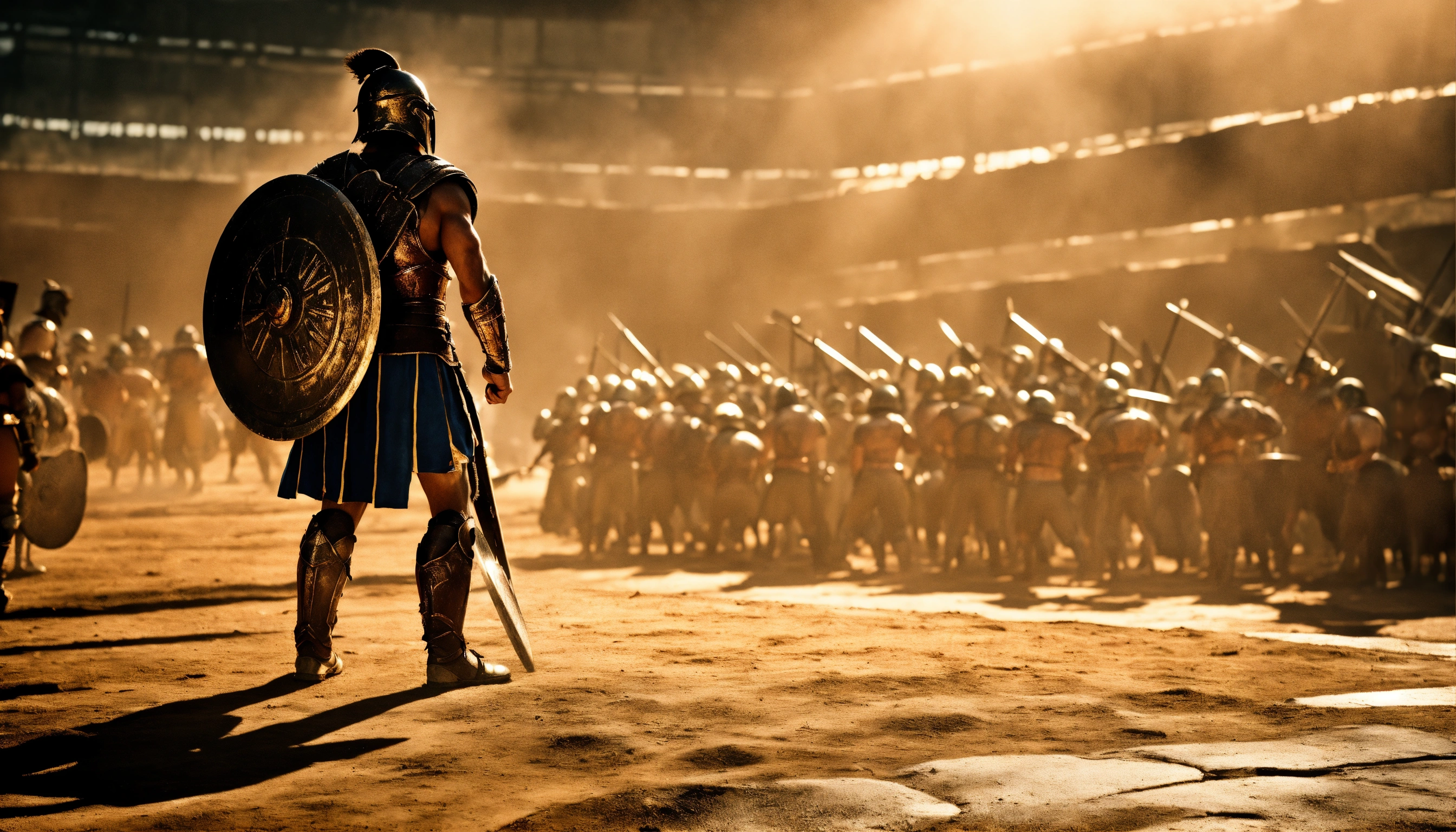 Lexica - Produce me an image of Spartans readies to fight, movie image ...