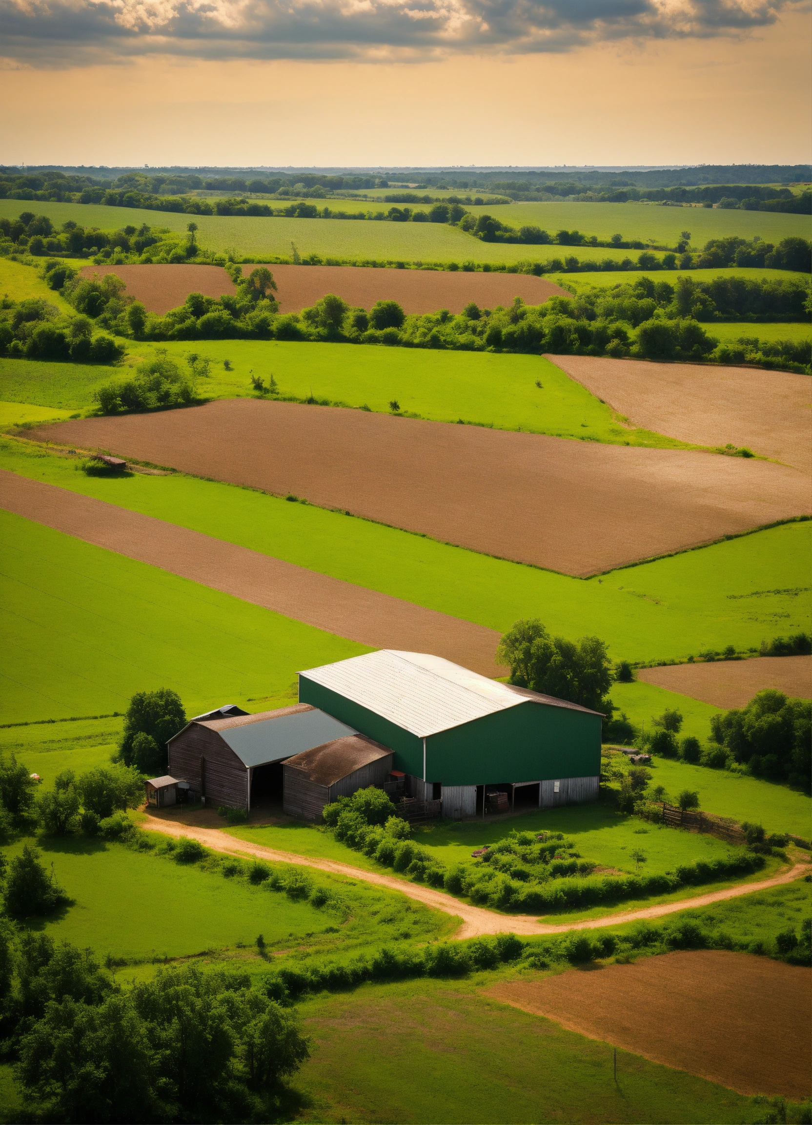 Lexica - Large farm land with animal shed