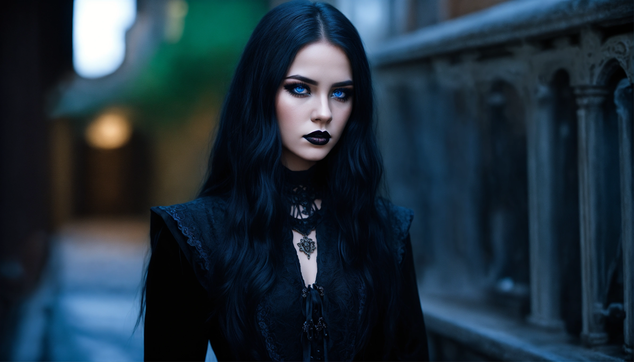 Lexica - Hyper realist photo of a Beautiful young woman in goth outfit ...