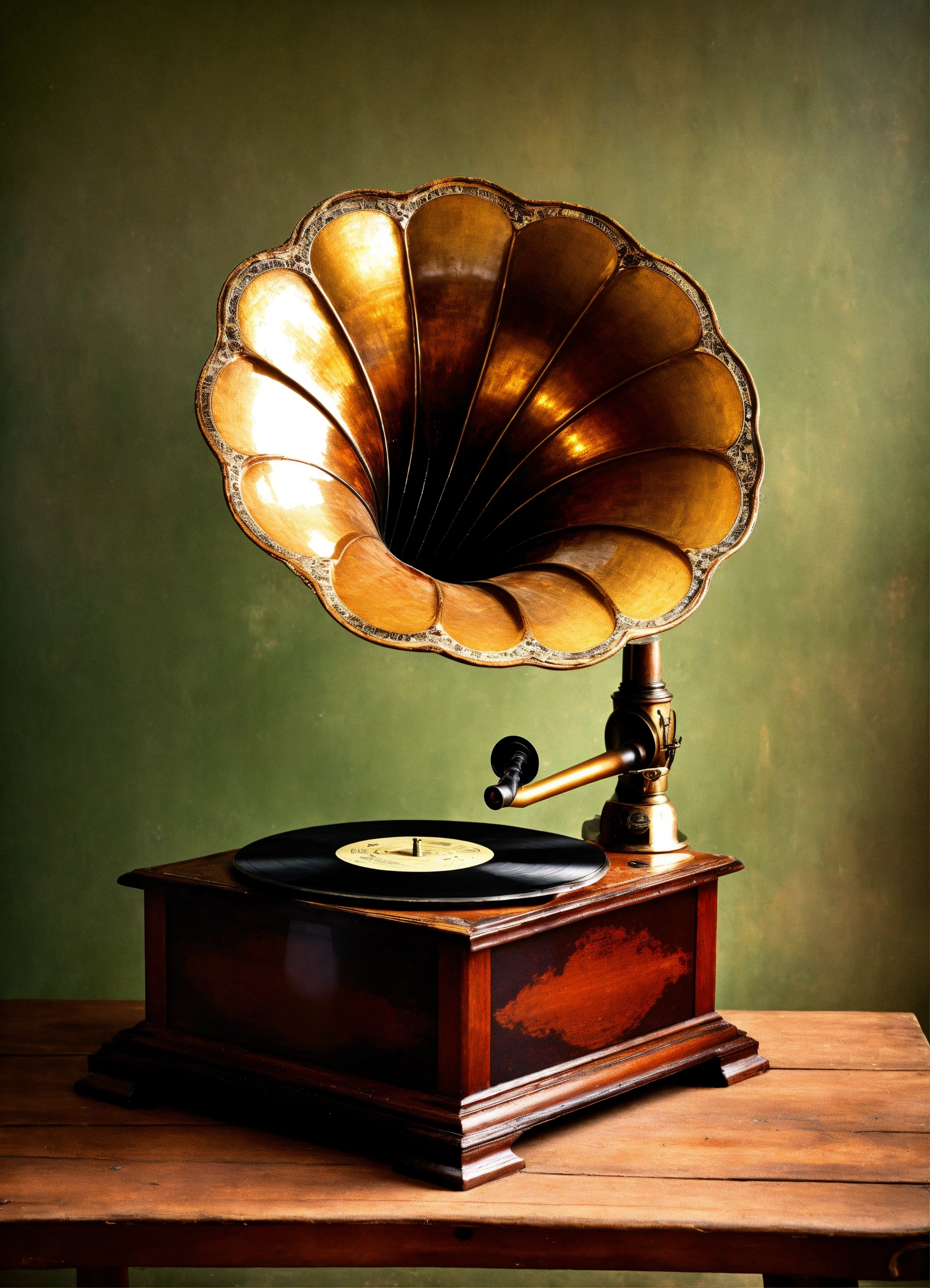 Lexica - Beautiful old gramophone, beautiful detail.