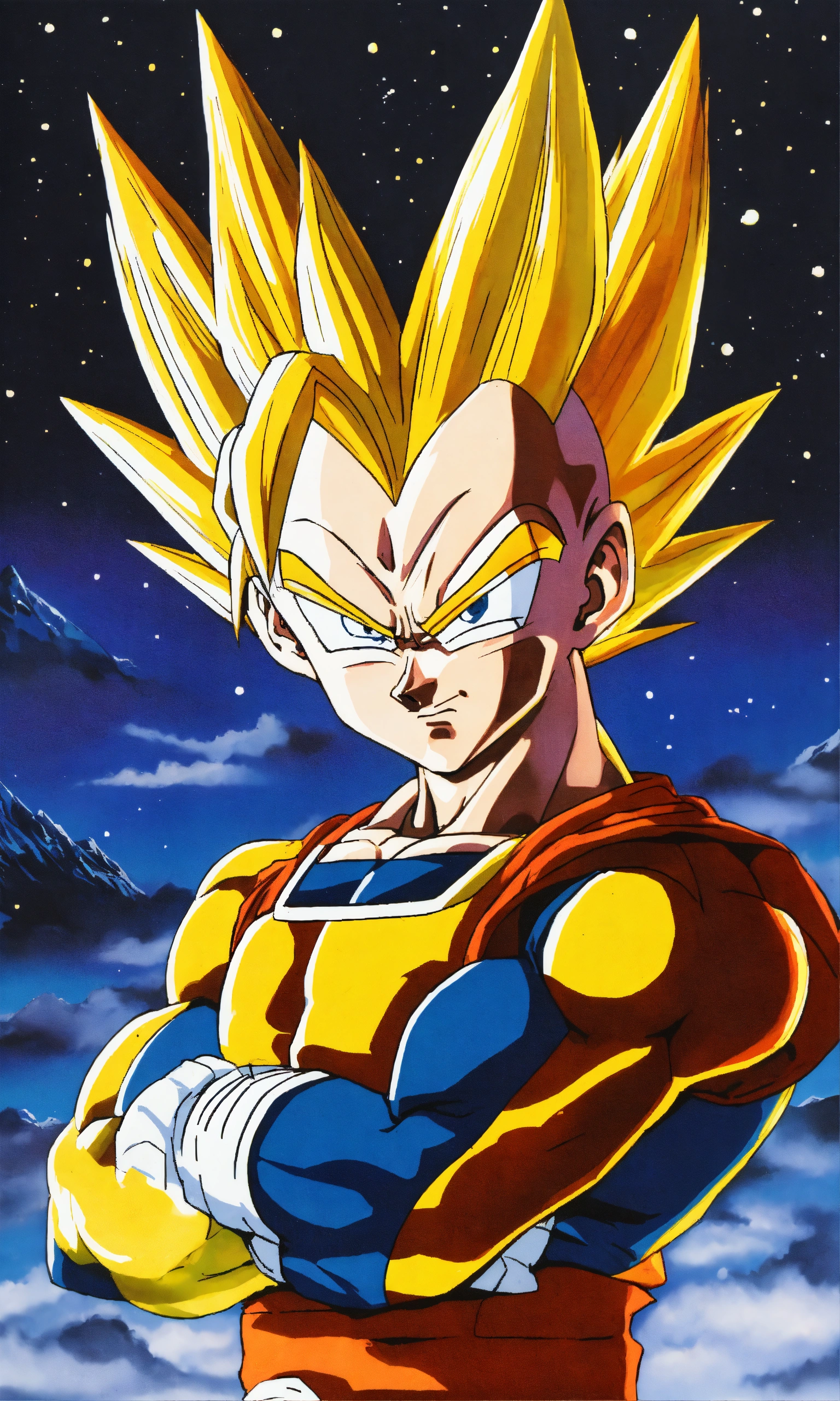 Lexica - 1990s anime Vegeta, full detailed eyes, Toriyama, Miyazaki