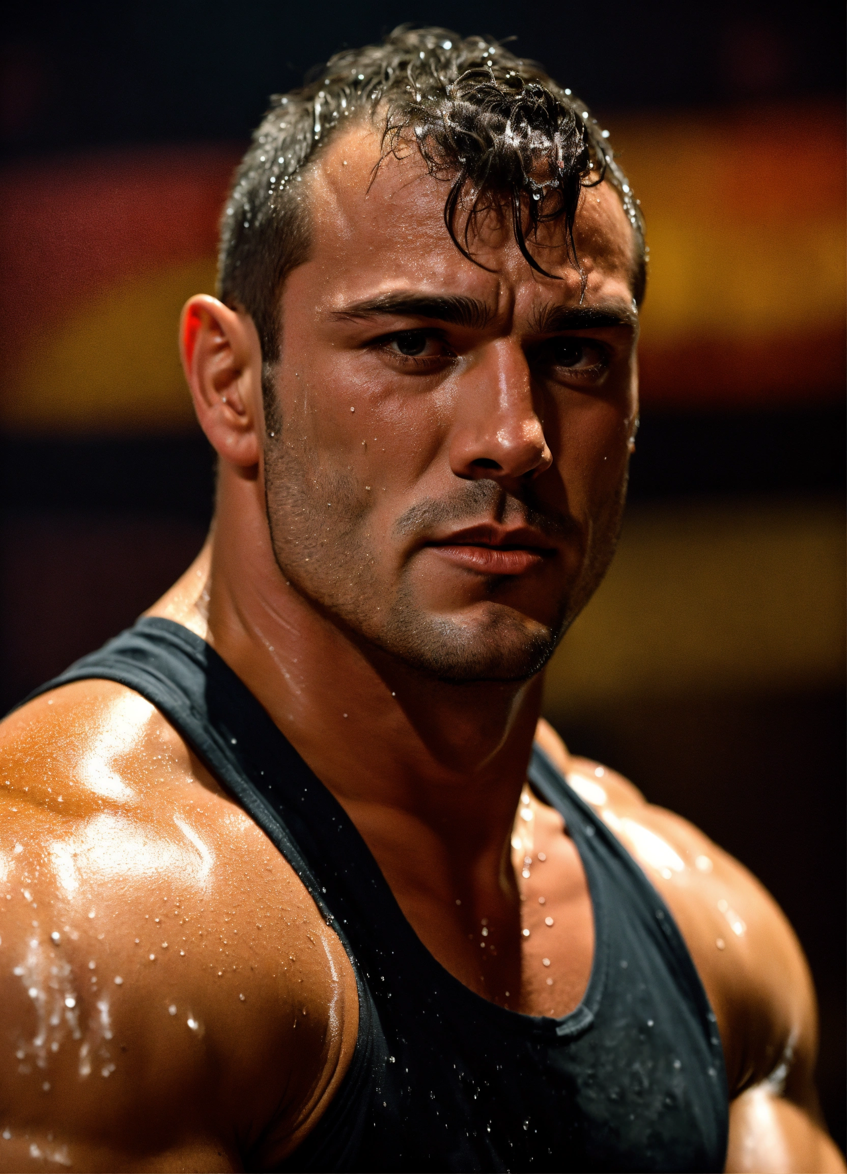 Lexica - Sweaty muscle bound heavyweight Italian bodybuilder wrestler ...