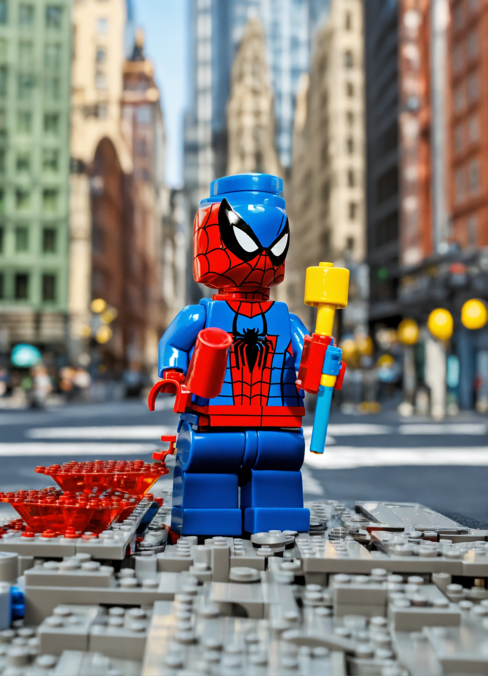 Lexica - Lego spiderman ,8k,papular lego ,in the city