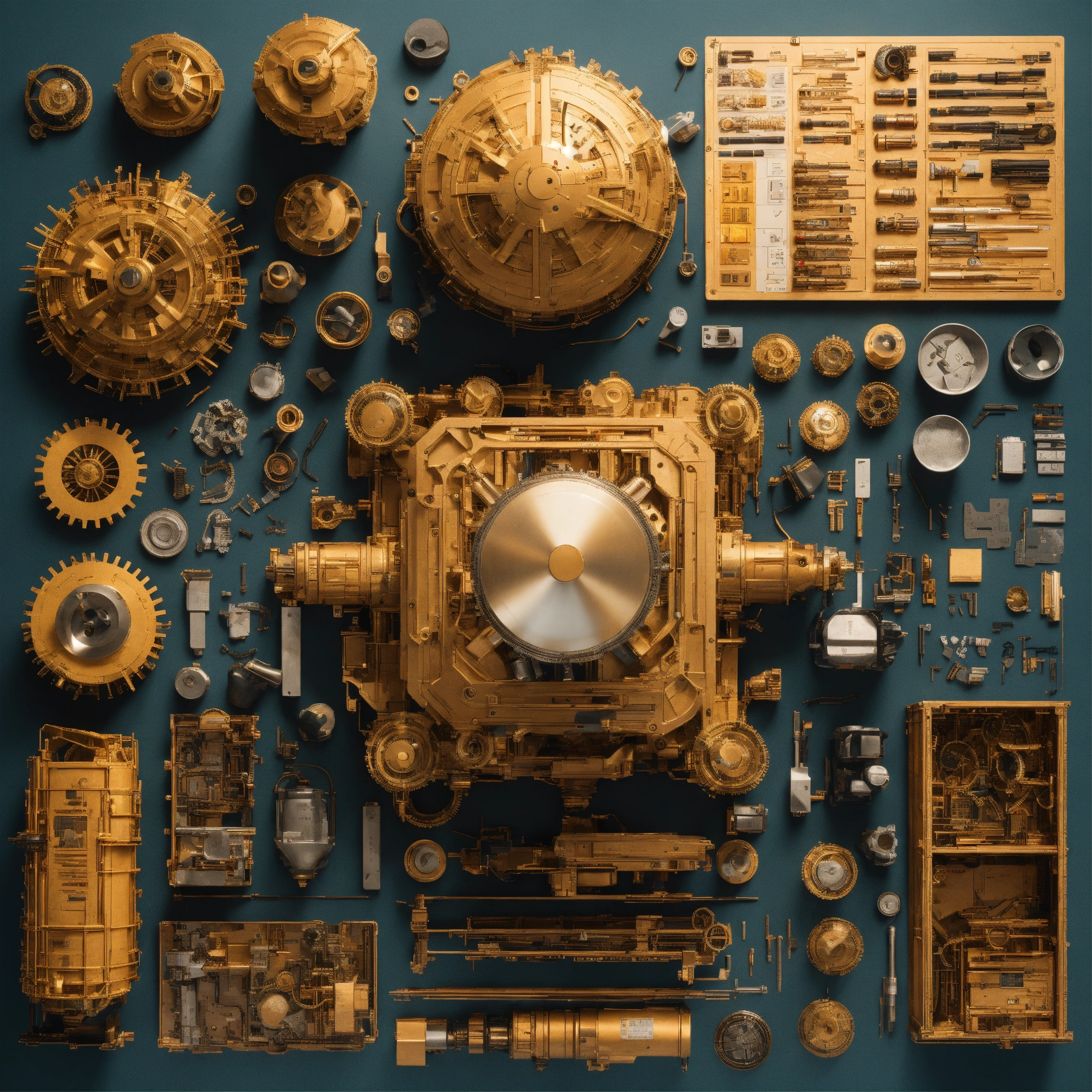 Lexica - Detailed mechanical parts, Costumes and props, Knolling ...