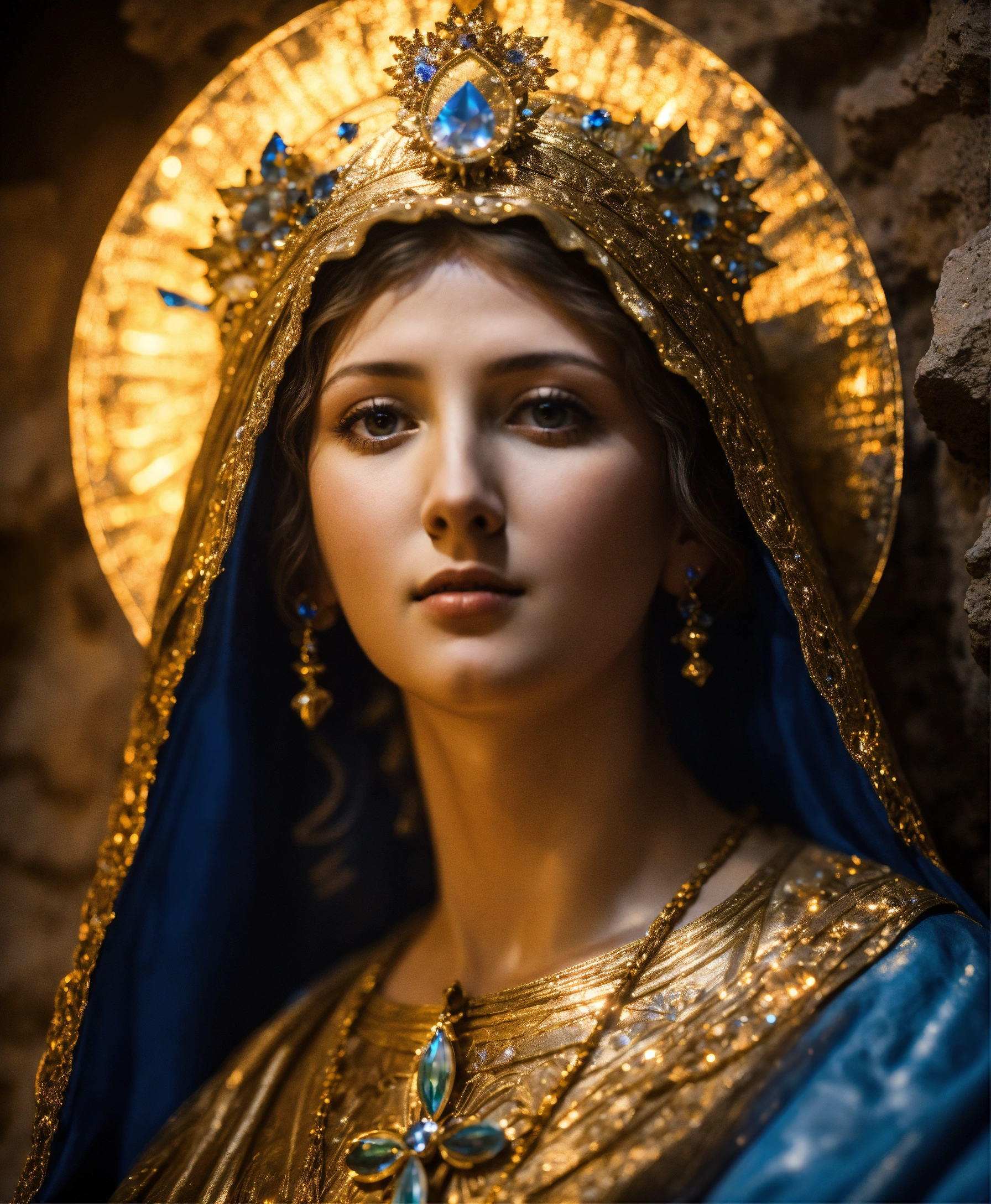 Lexica - Glorious portrait of the VIRGIN MARY ON THE CAVE OF THE ...