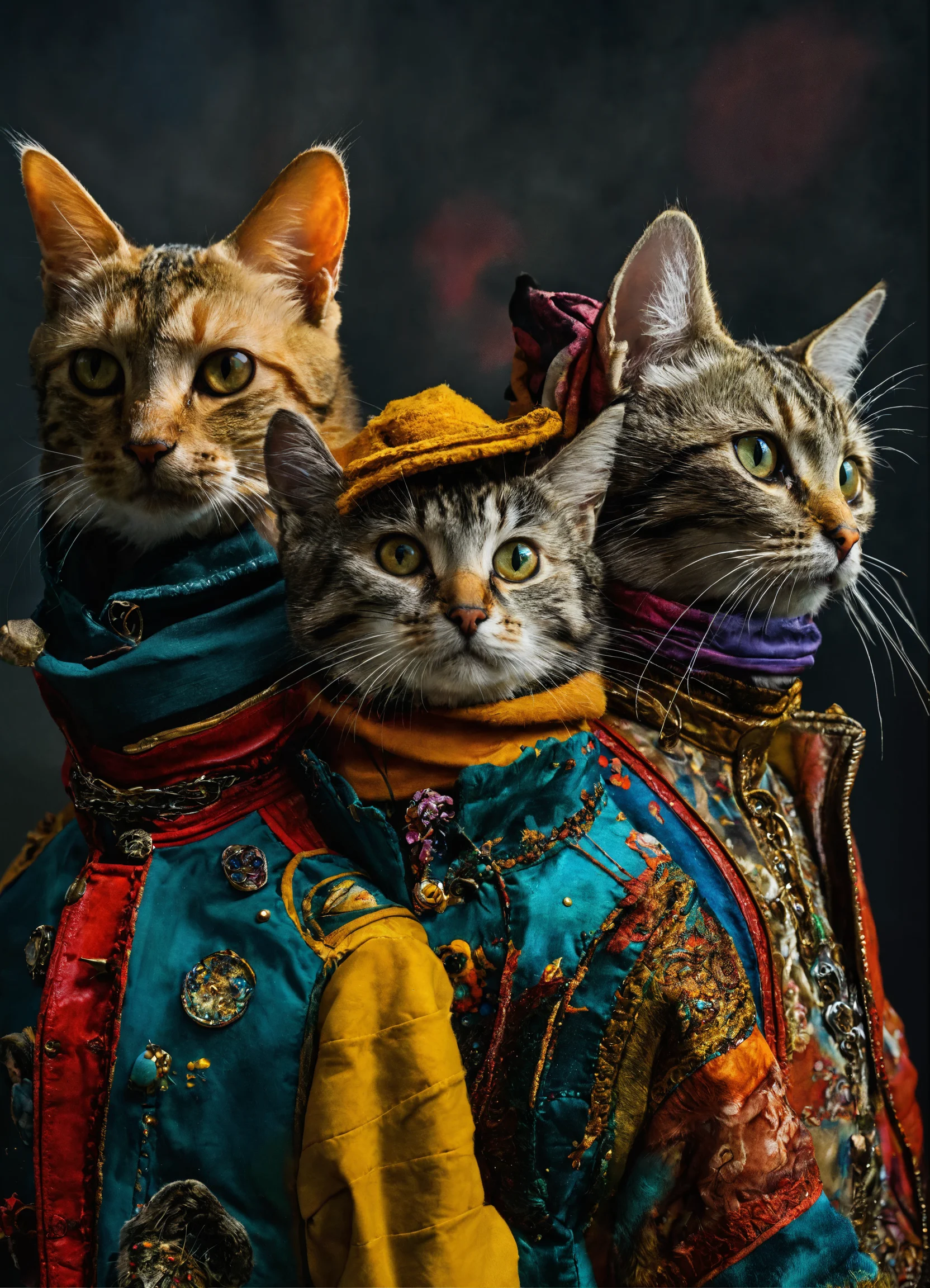 Lexica - A parallel world where only cats evolved, crowd of cats ...