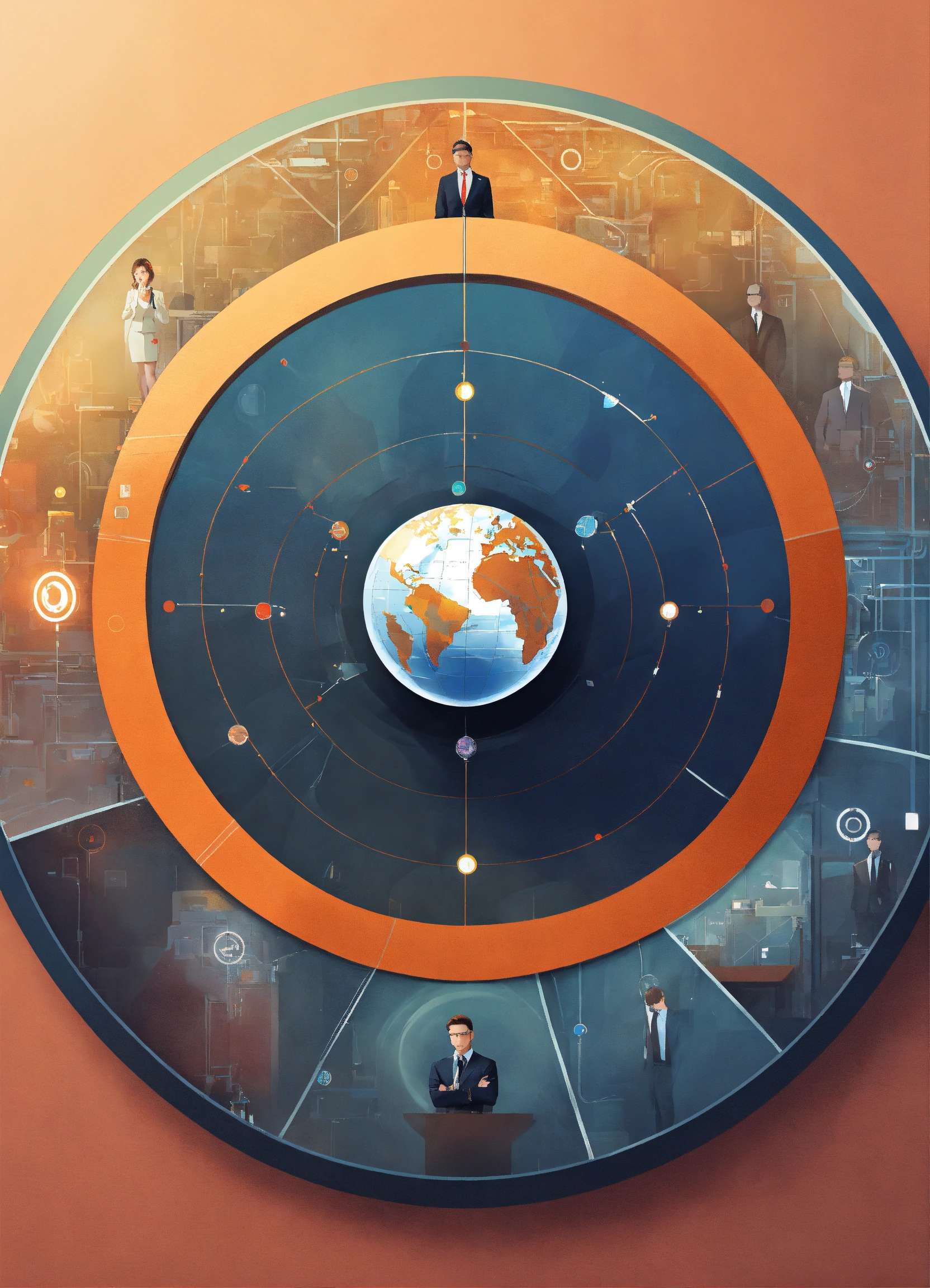 Lexica - I need an image representing a futuristic business person ...