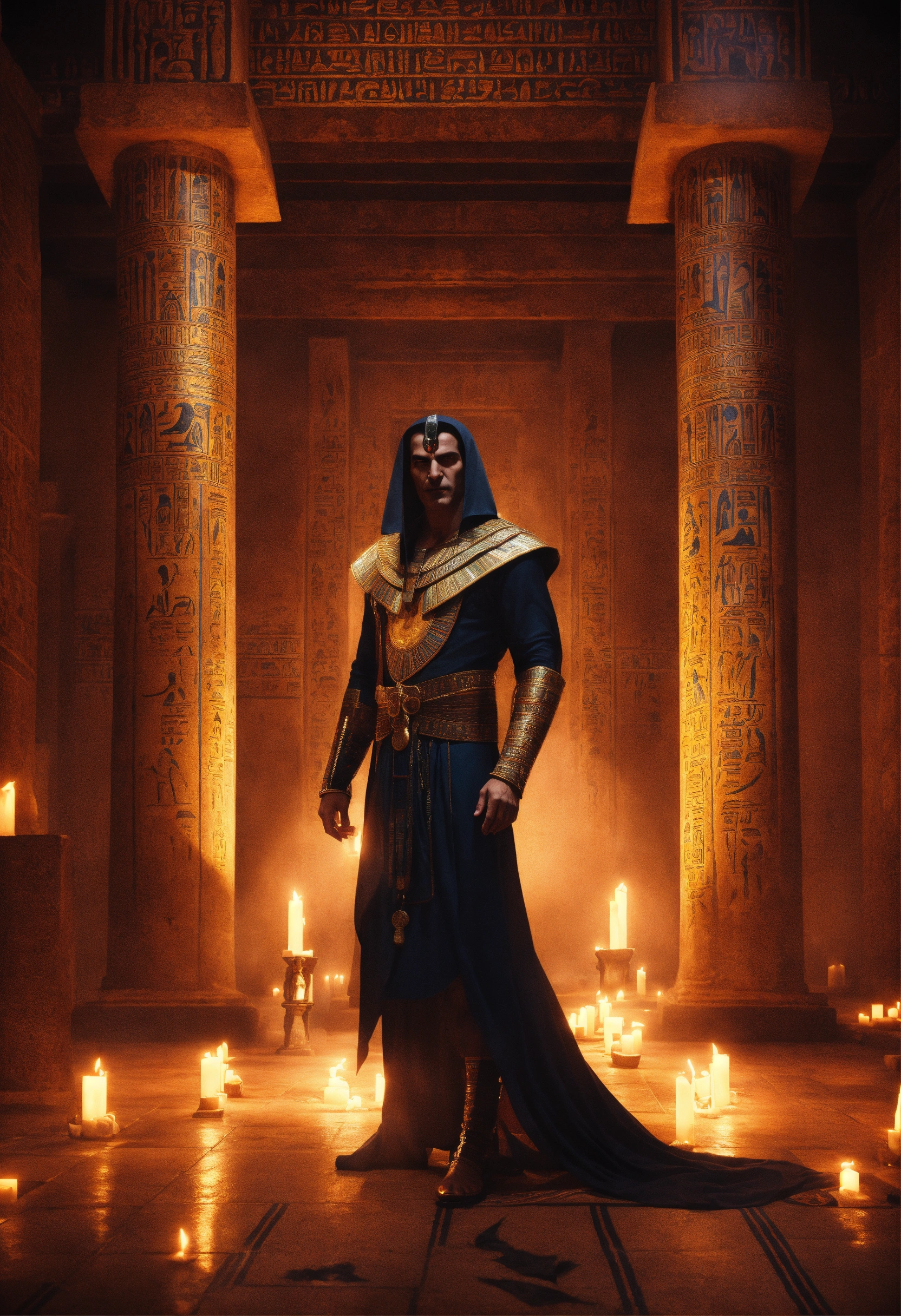 Lexica - Fantasy portrait of an evil ancient Egyptian male vampire ...