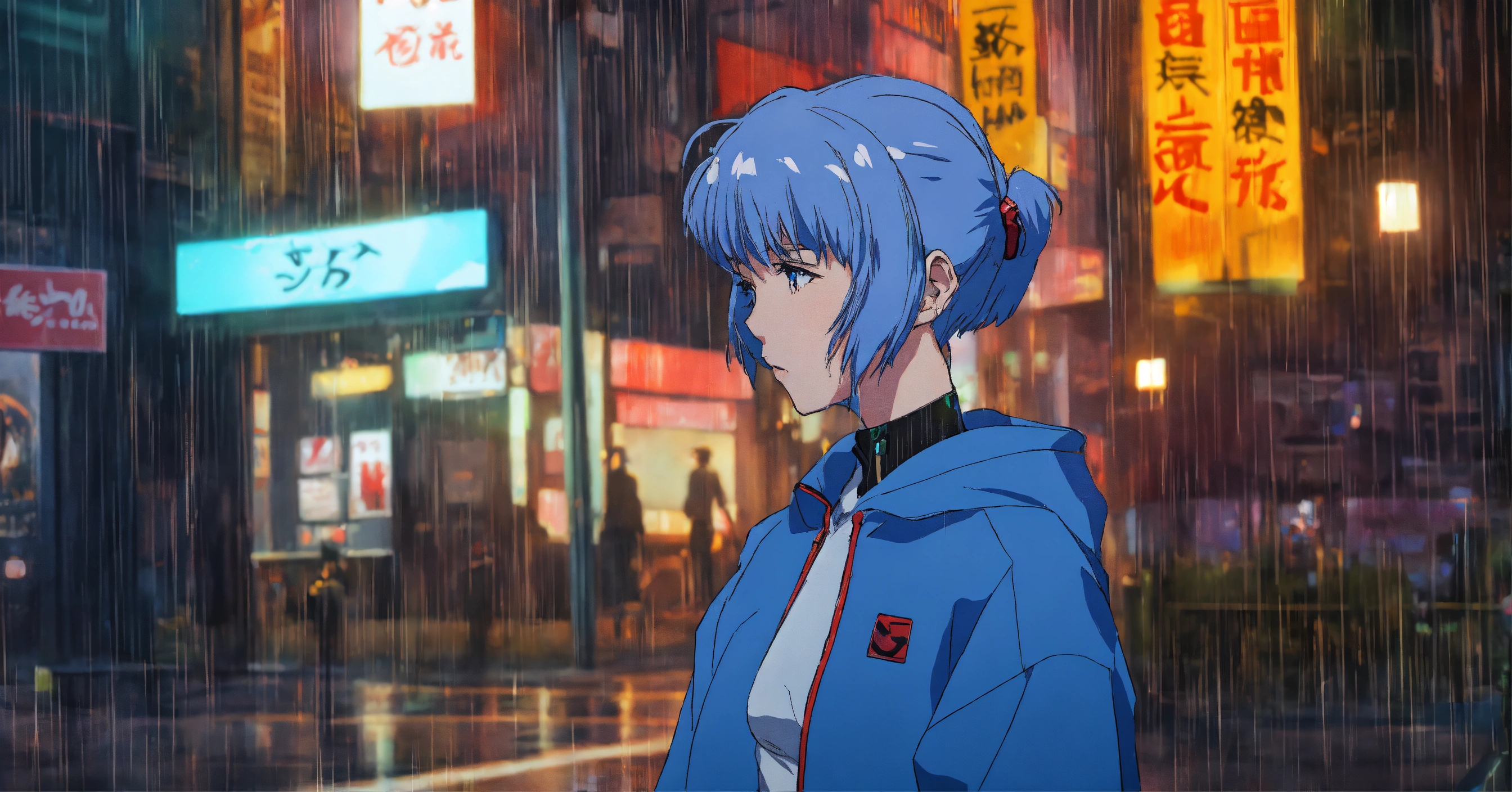 Lexica - Anime art of Rei Ayanami from Neon Genesis Evangelion ...