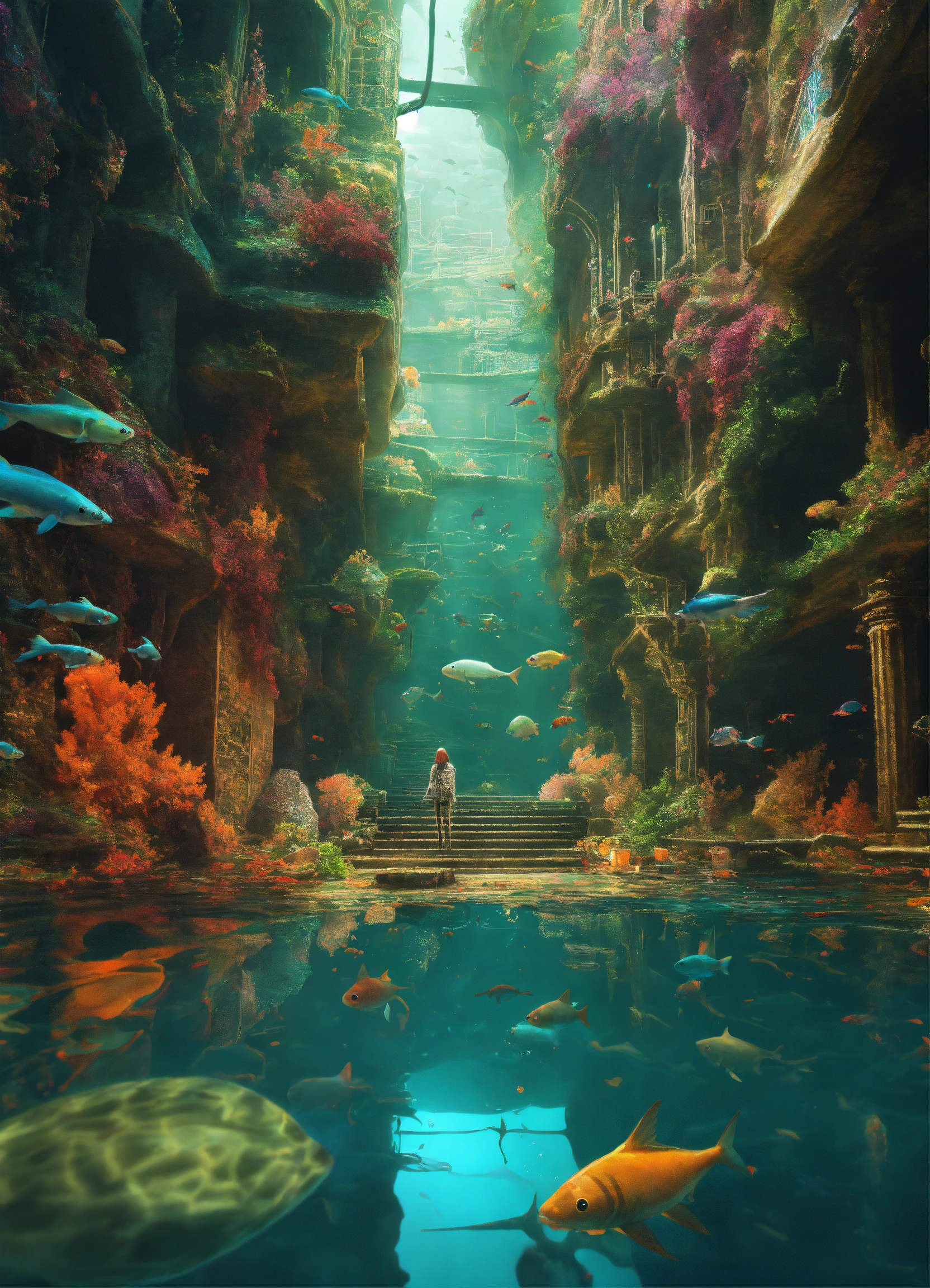 Lexica - The most trippy scene imaginable, in an underwater city ...