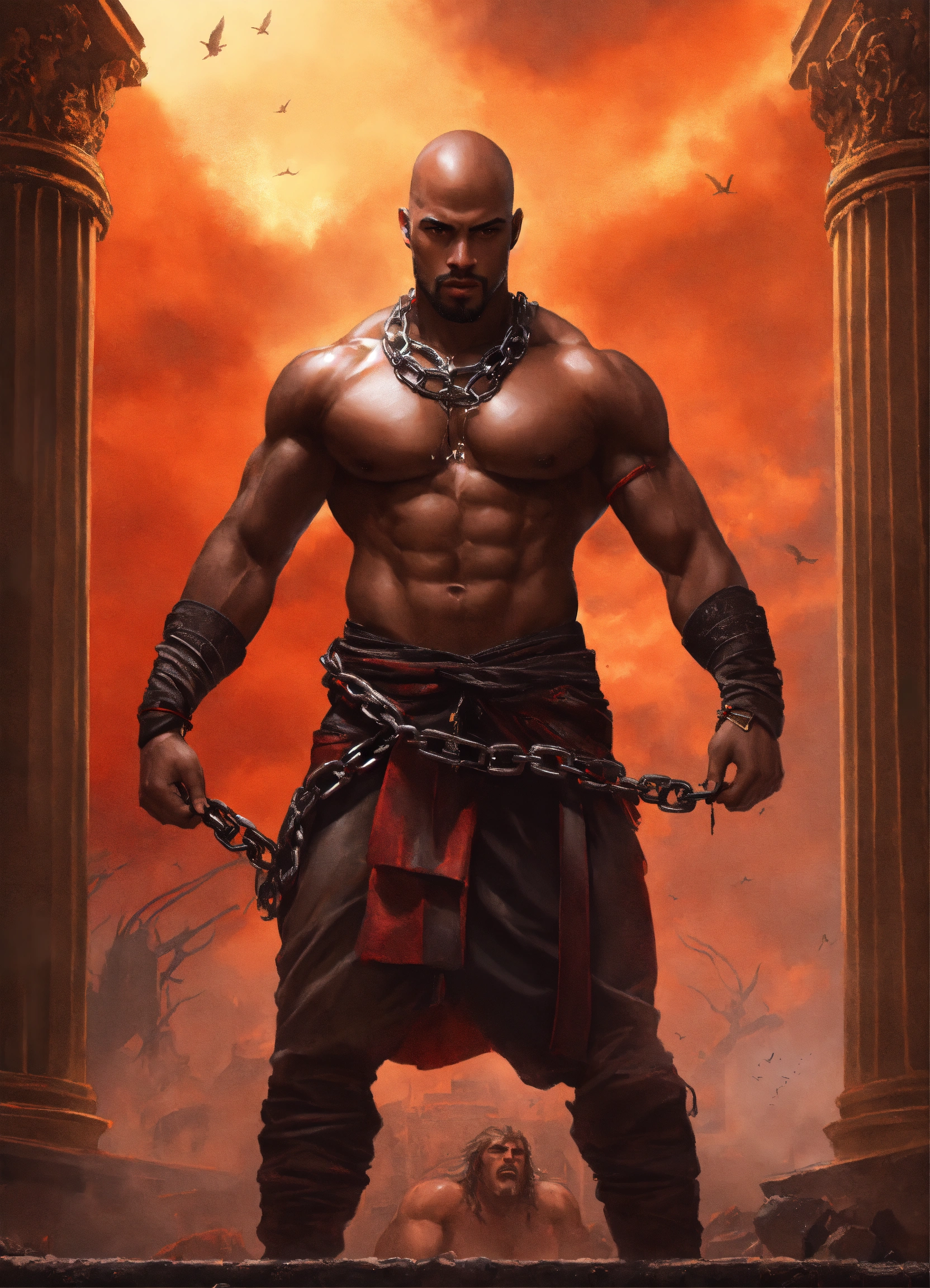Lexica - Bald bound muscular strong huge handsome god prisoner, bald ...