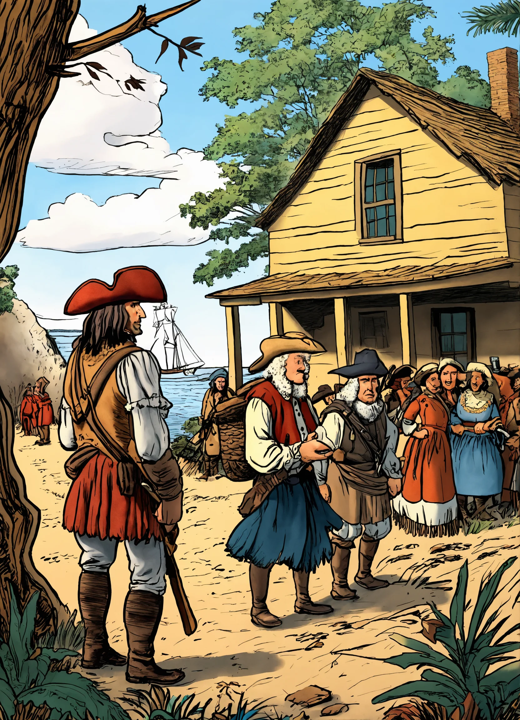 Lexica - A cartoon which represent an ironic scene about the first ...