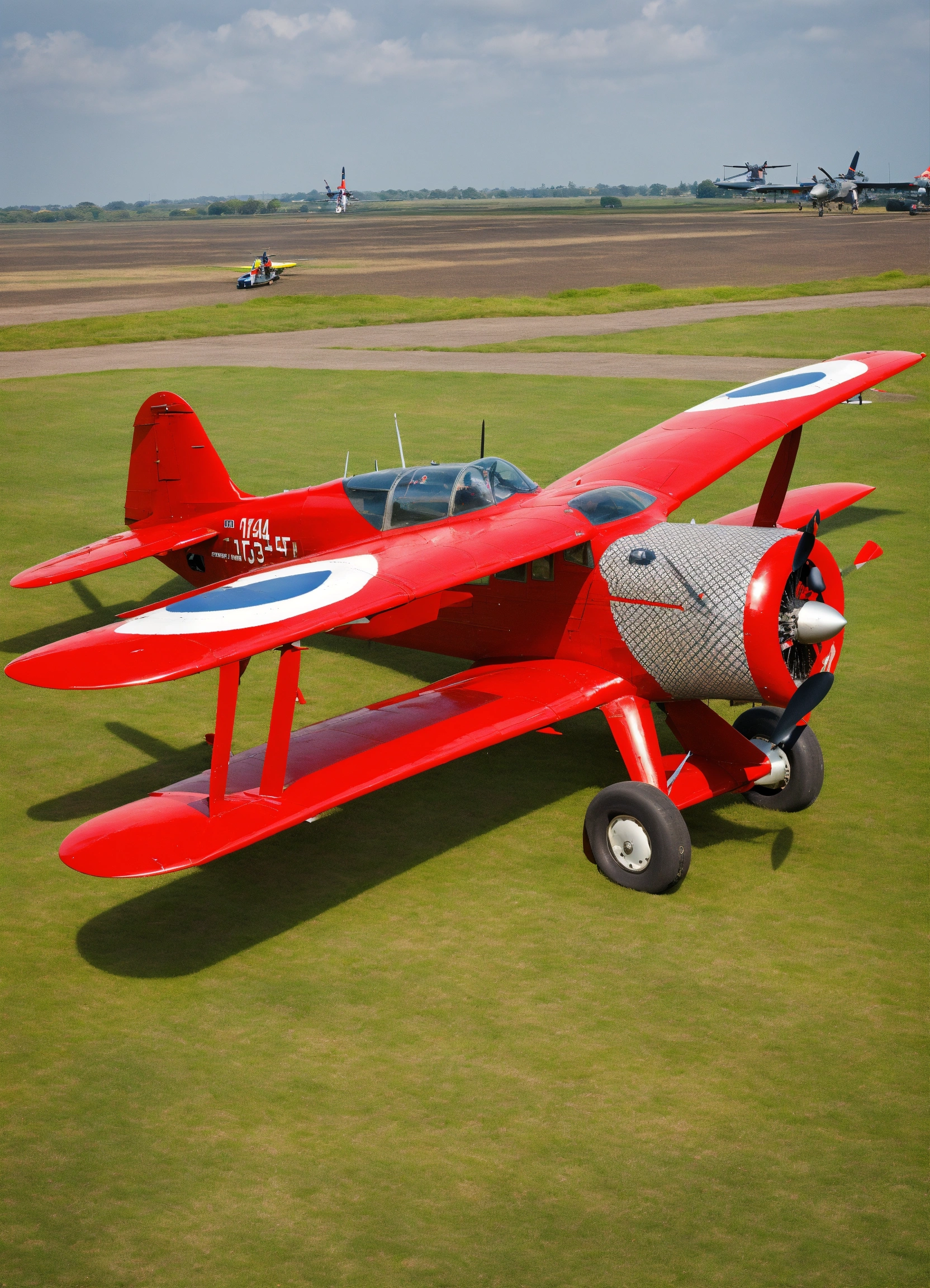 Lexica - Red propeller-driven war aircraft