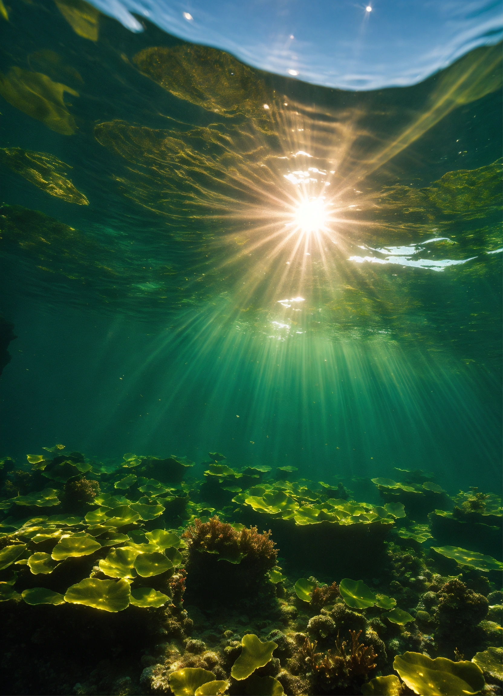 Lexica - Sun reflecting twinkling underwater