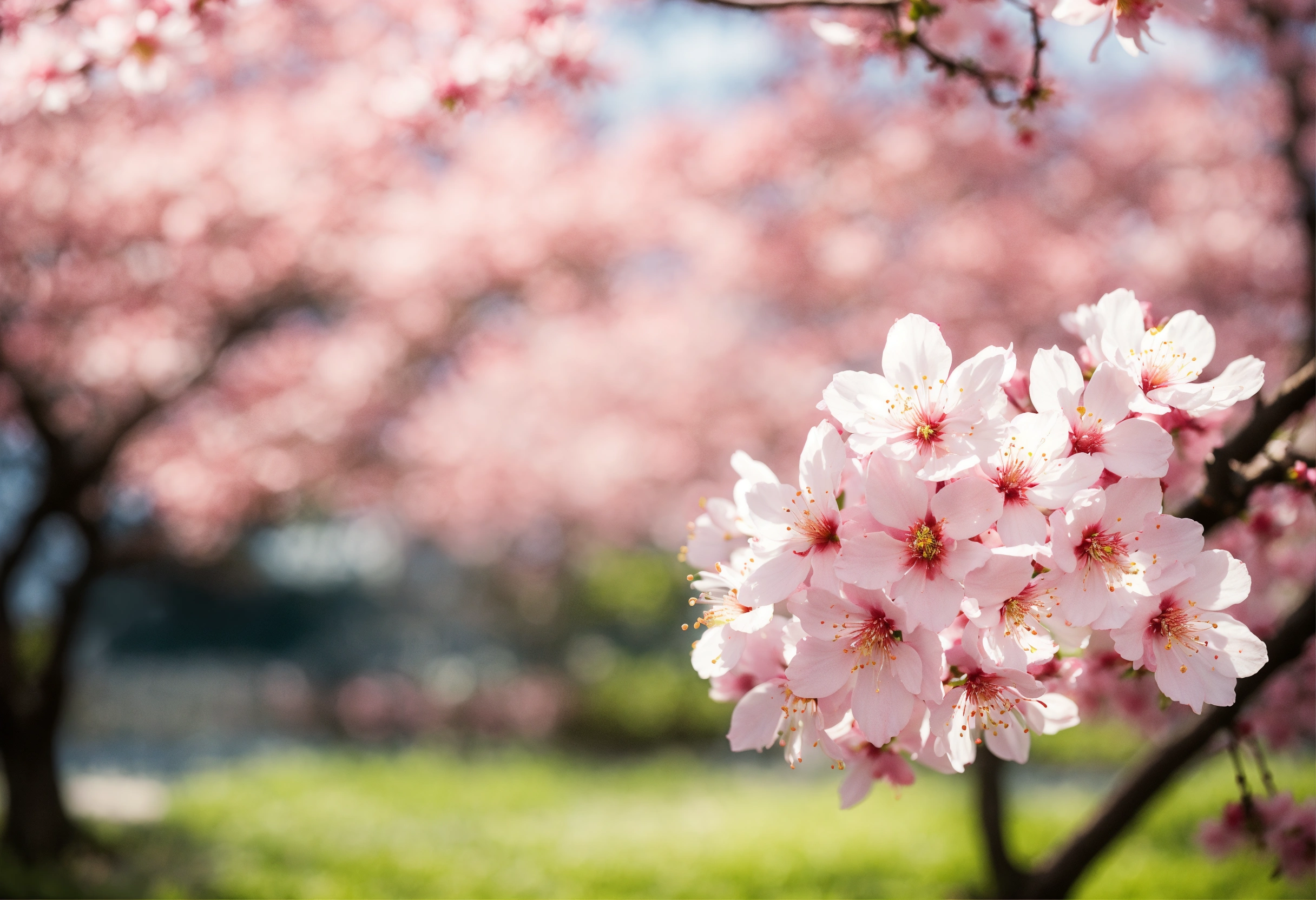 Lexica - Sakuras with pastel tone and white space