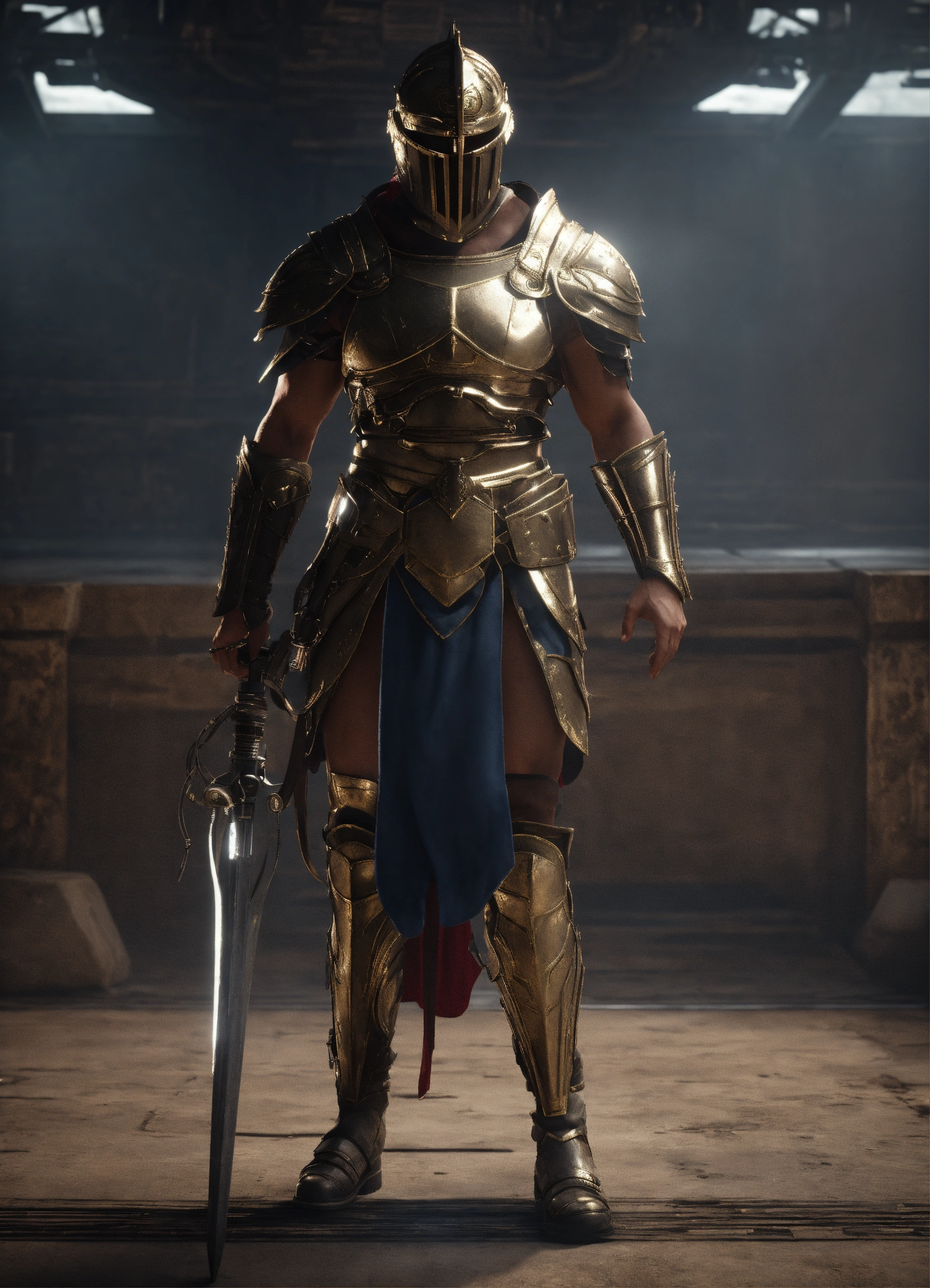 Lexica - Sci fi gladiator, slender body proportions, unreal engine