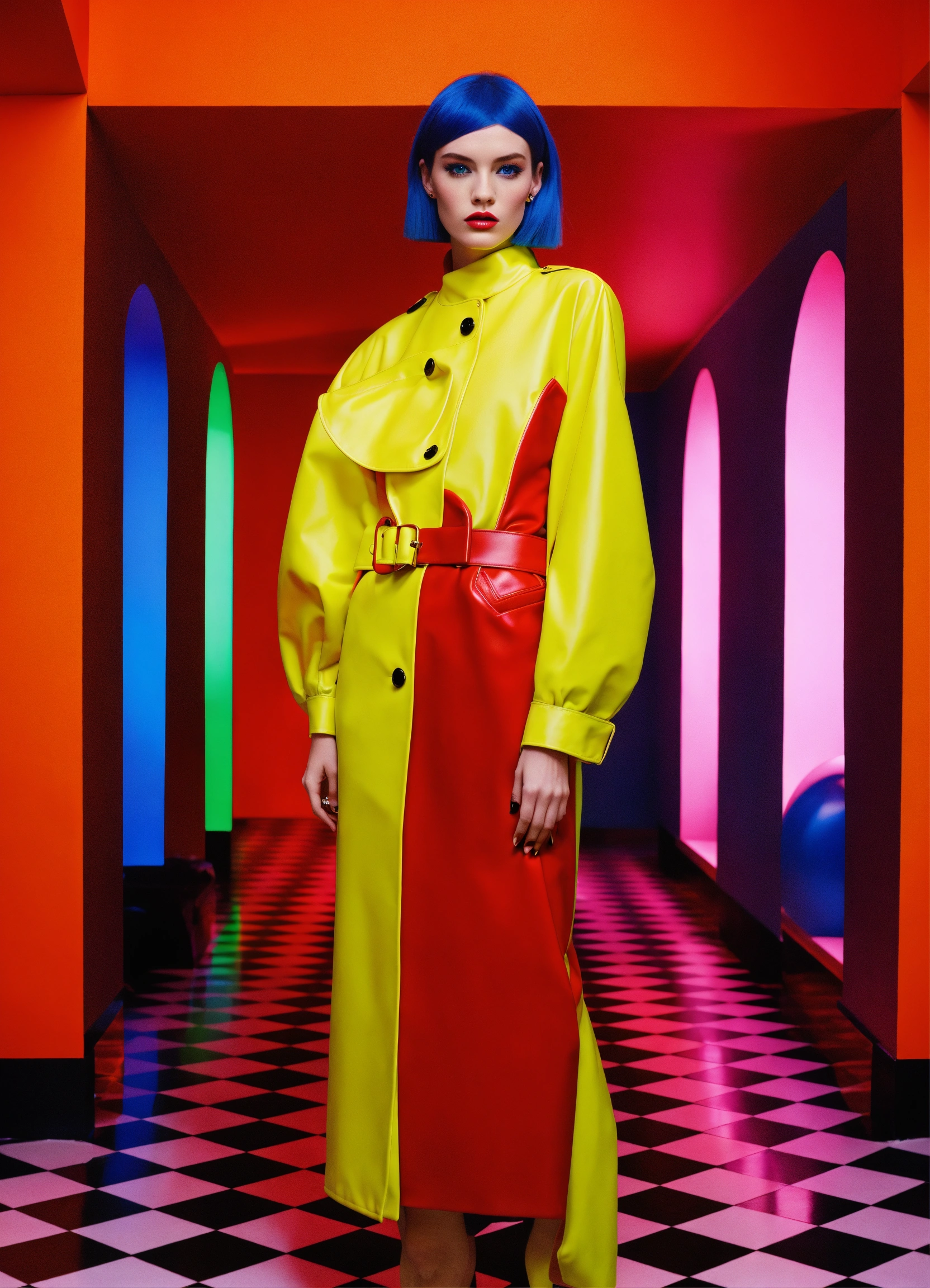 Lexica - Female model, glasgow interior, editorial fashion , strong ...