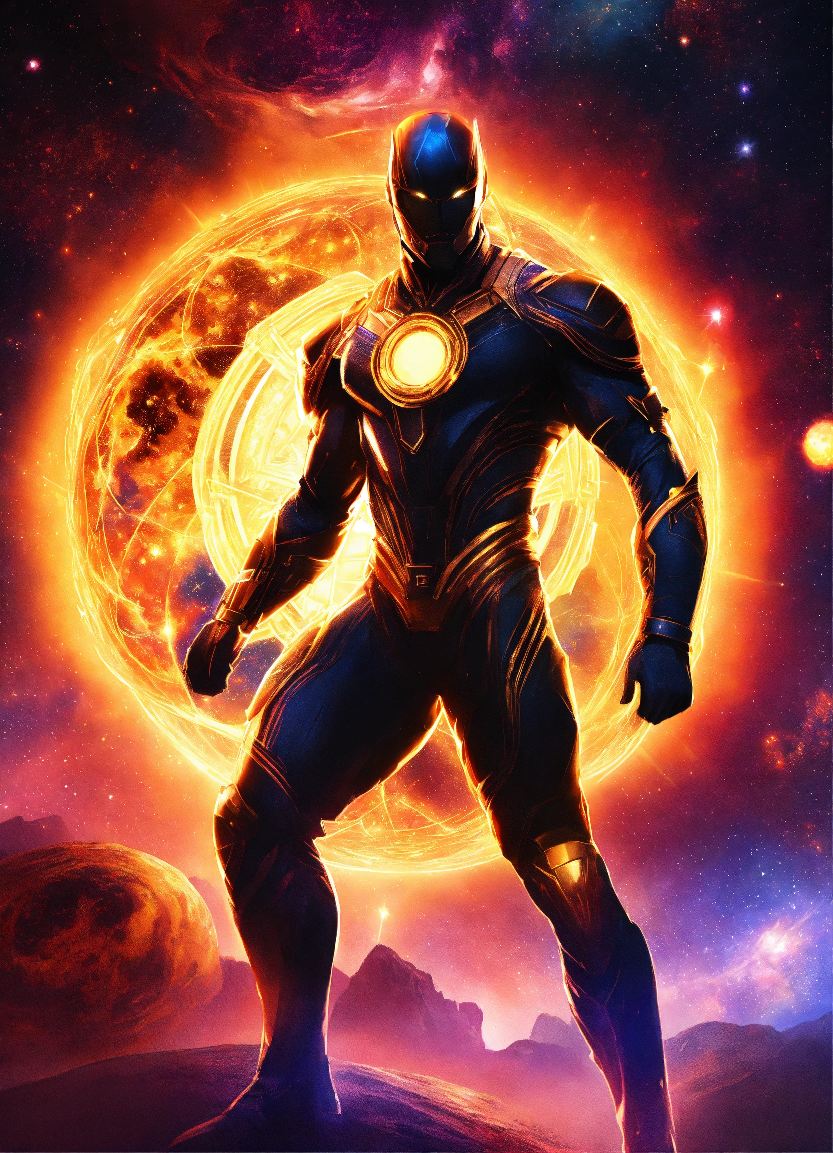 Lexica - Solar Flare is a powerful superhero, realistic style ...