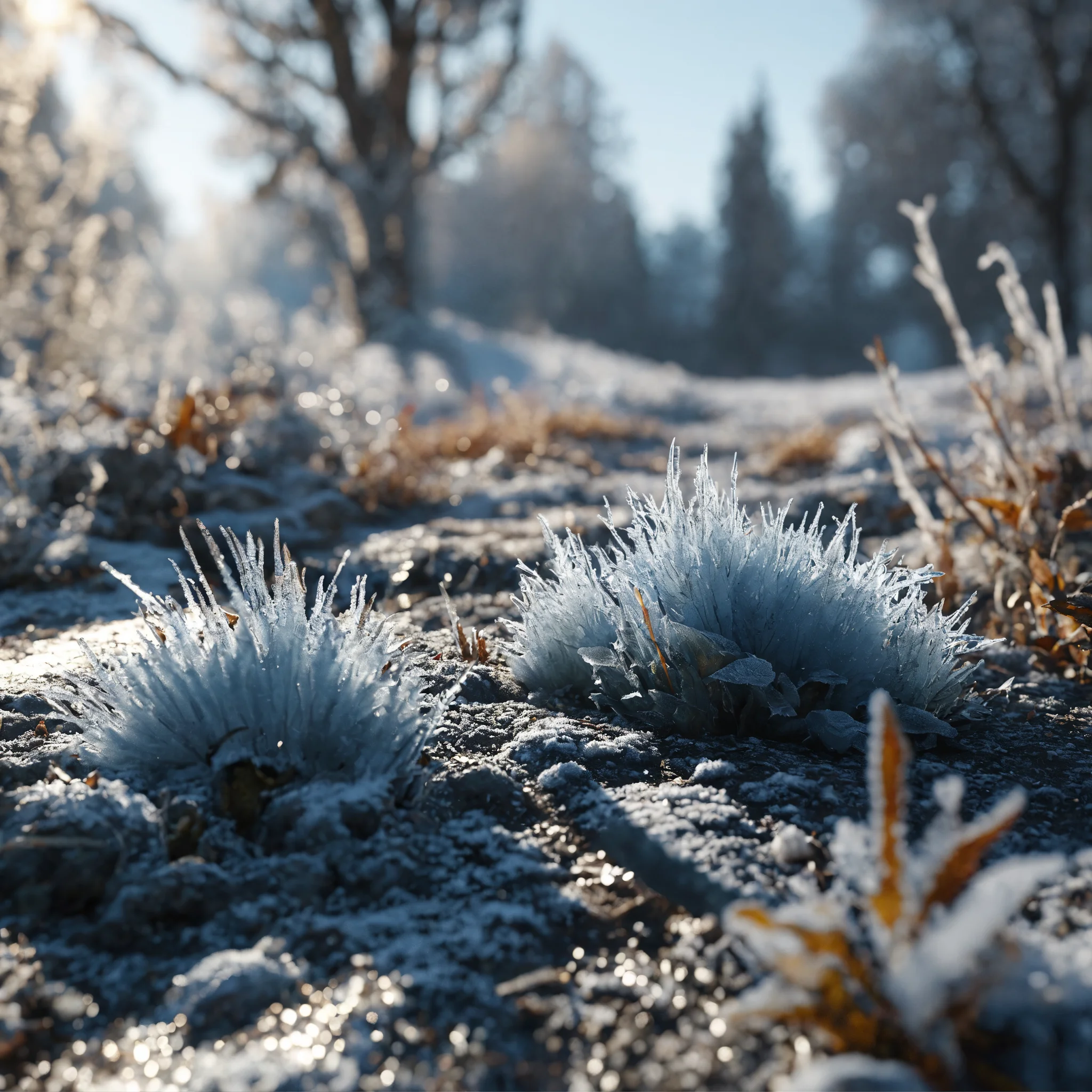 Lexica - Frost material, frost cover, frosty soil, frosty landscape ...