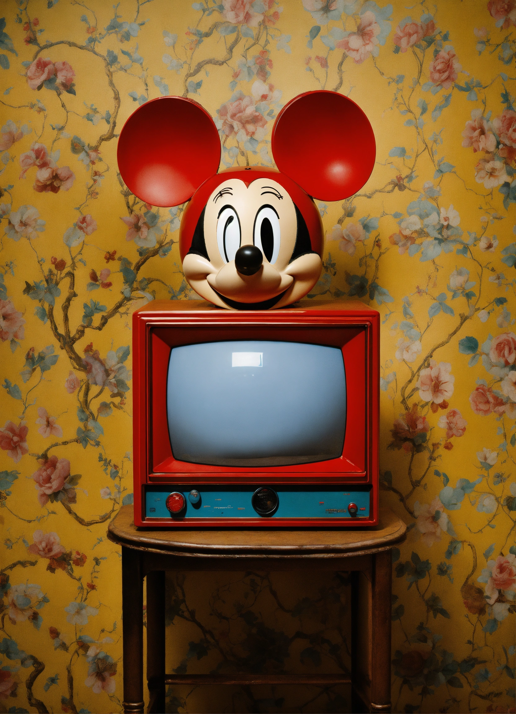 Lexica - Close up portrait Photography, of the old television, wearing ...
