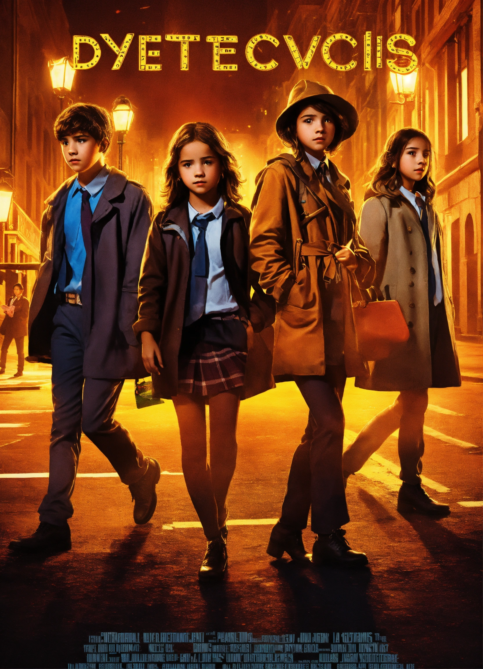 Lexica - Estilo portada de película de detectives, cinco estudiantes ...