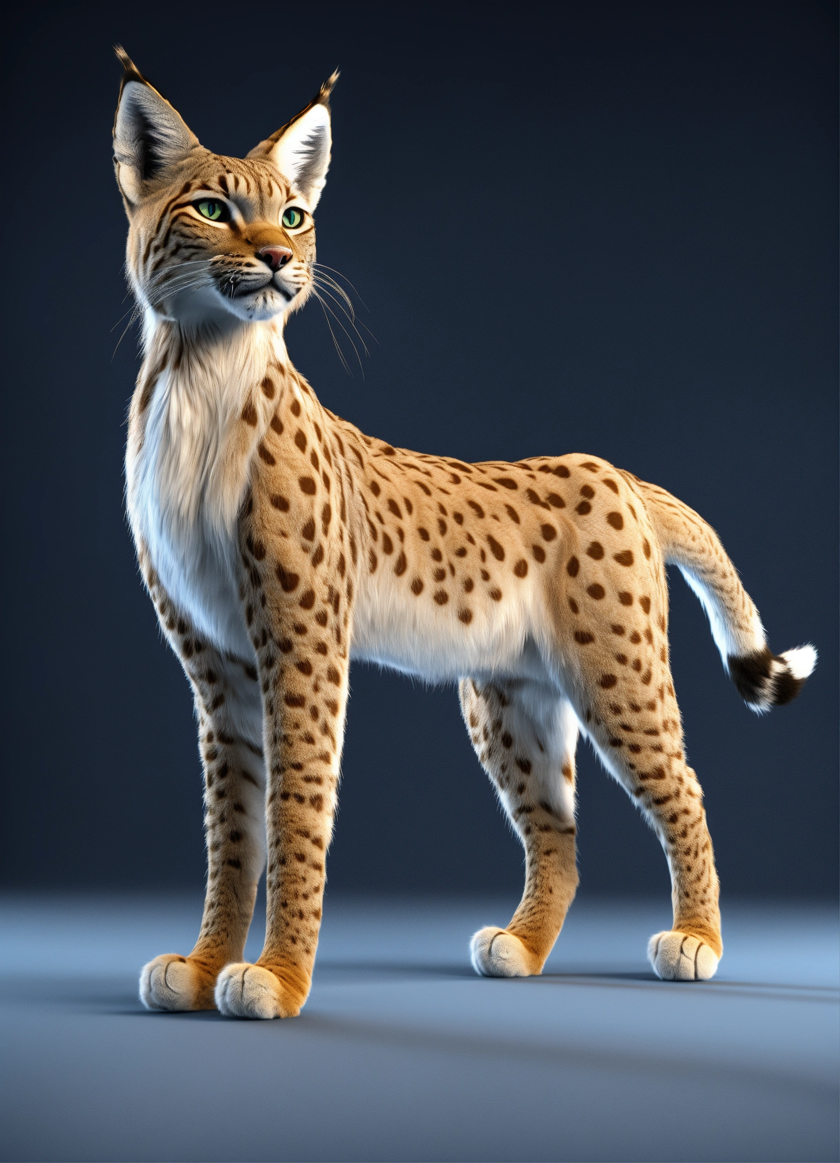 Lexica - Female lynx cat 3d model as a mascott