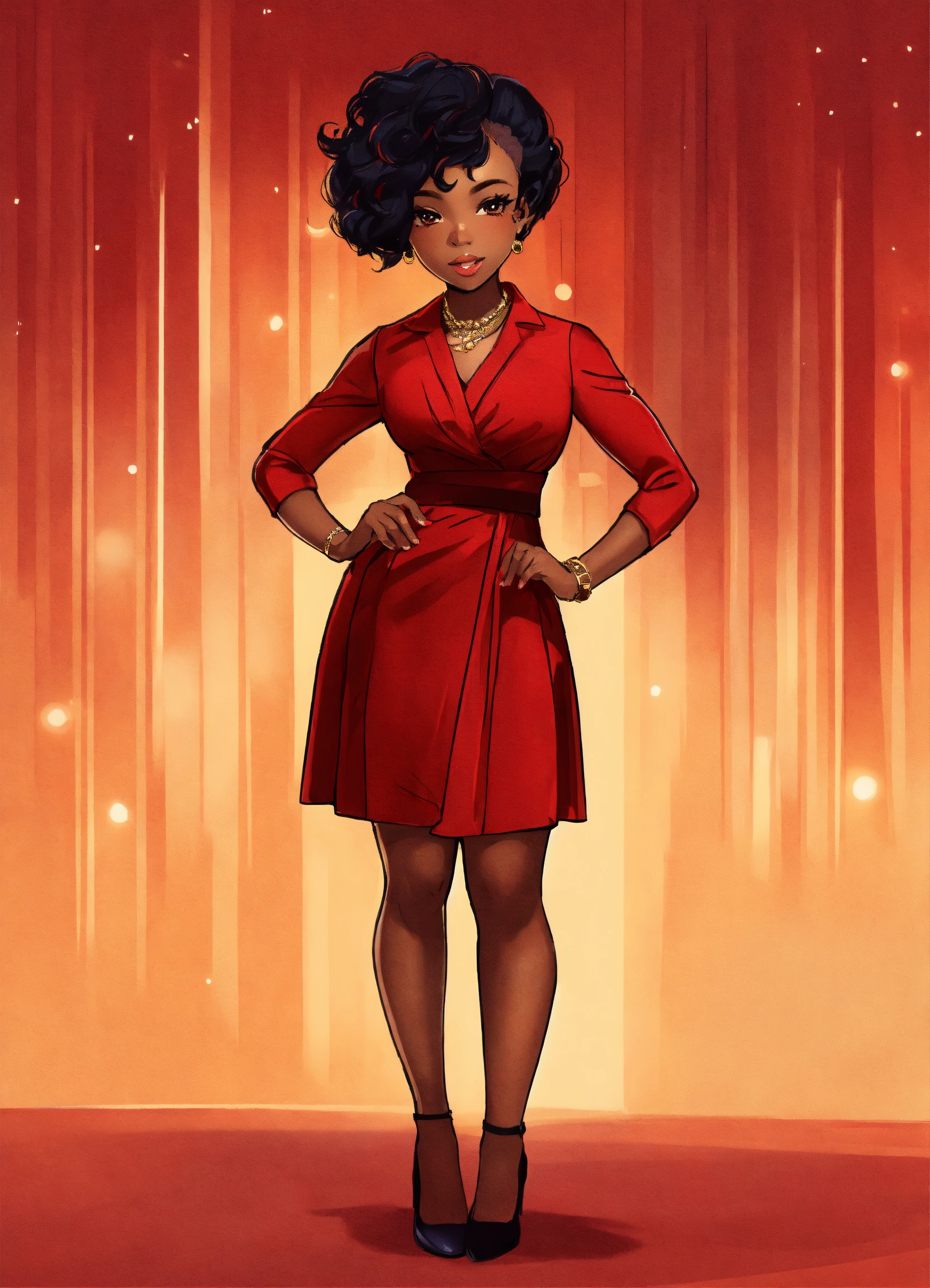 Lexica - Digital Illustration of a sophisticated Chibi African American ...