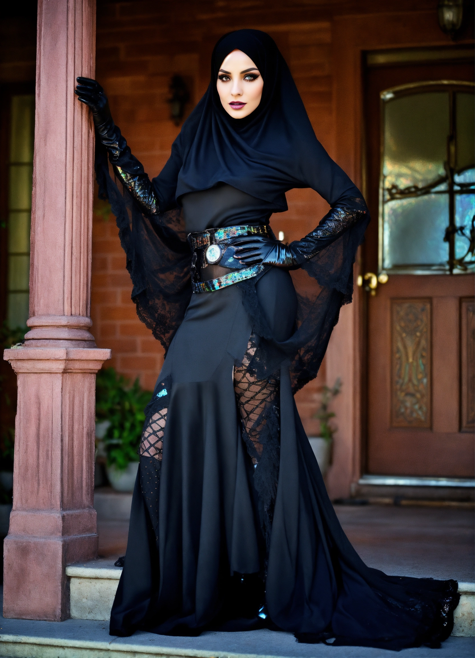 Lexica - Evil occult satanic goth hypnotic Arabian Sorceress with doom gaze veiled eyes ...