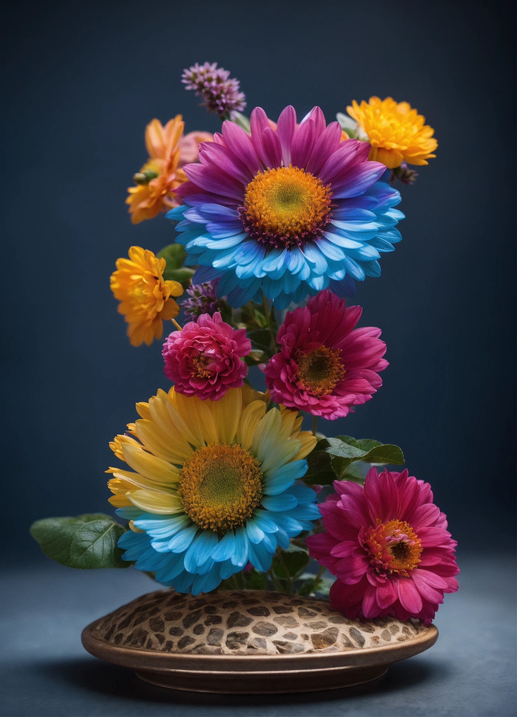Lexica - Dna helix with colorful flowers, luxury, clean, smooth ...