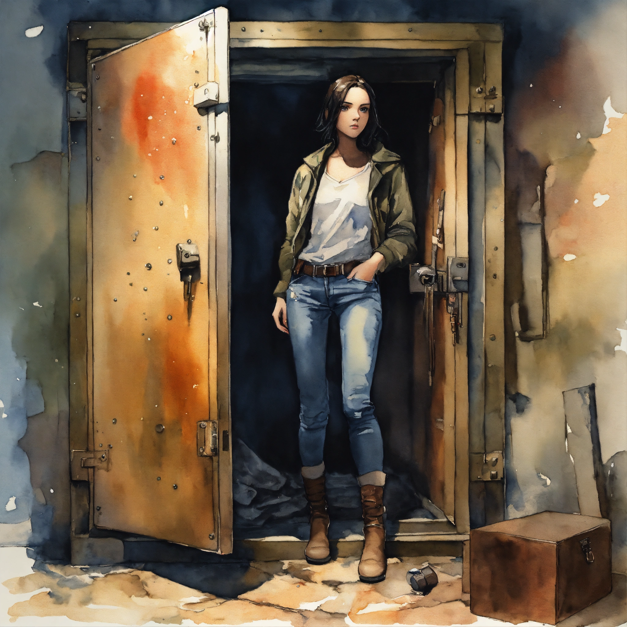 Lexica - Full body Illustration of a woman, young, 18 years old ...