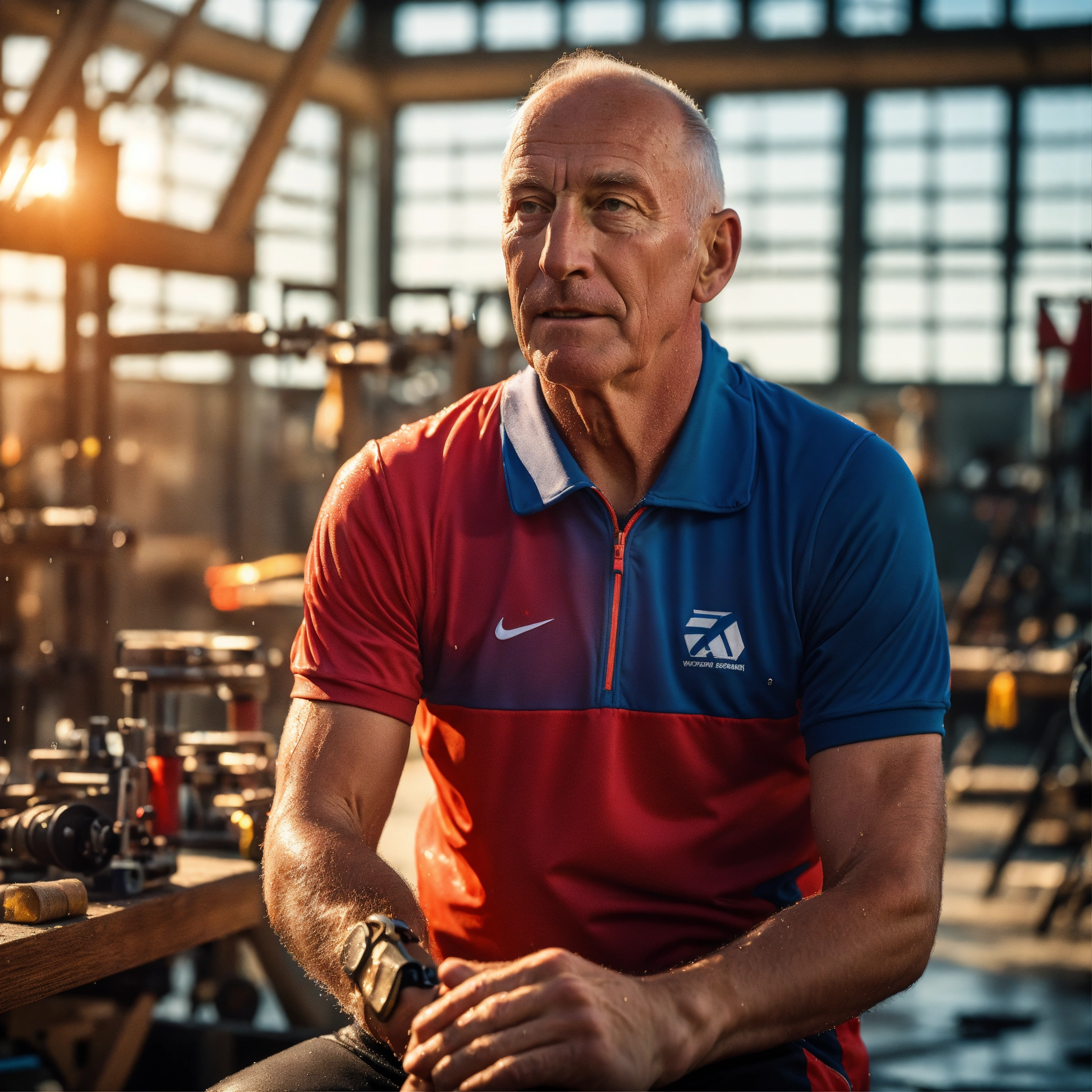 Lexica - 8k HDR photo young portrait of track and field coach "Bill ...