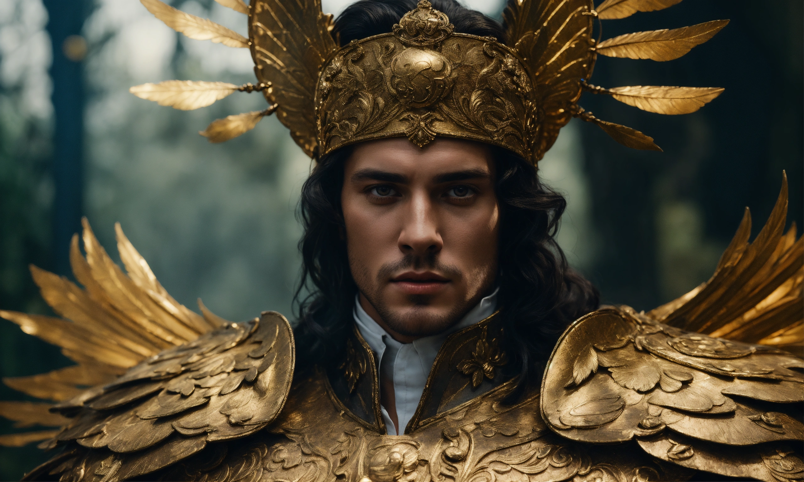 Lexica - Portrait of a stunningly handsome king oberon in armor with ...