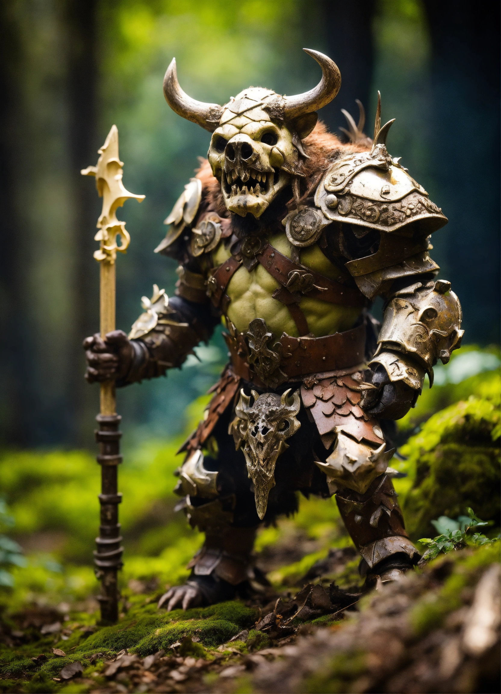 Lexica - Ogre with armor of bones made from wild boar bones in the ...