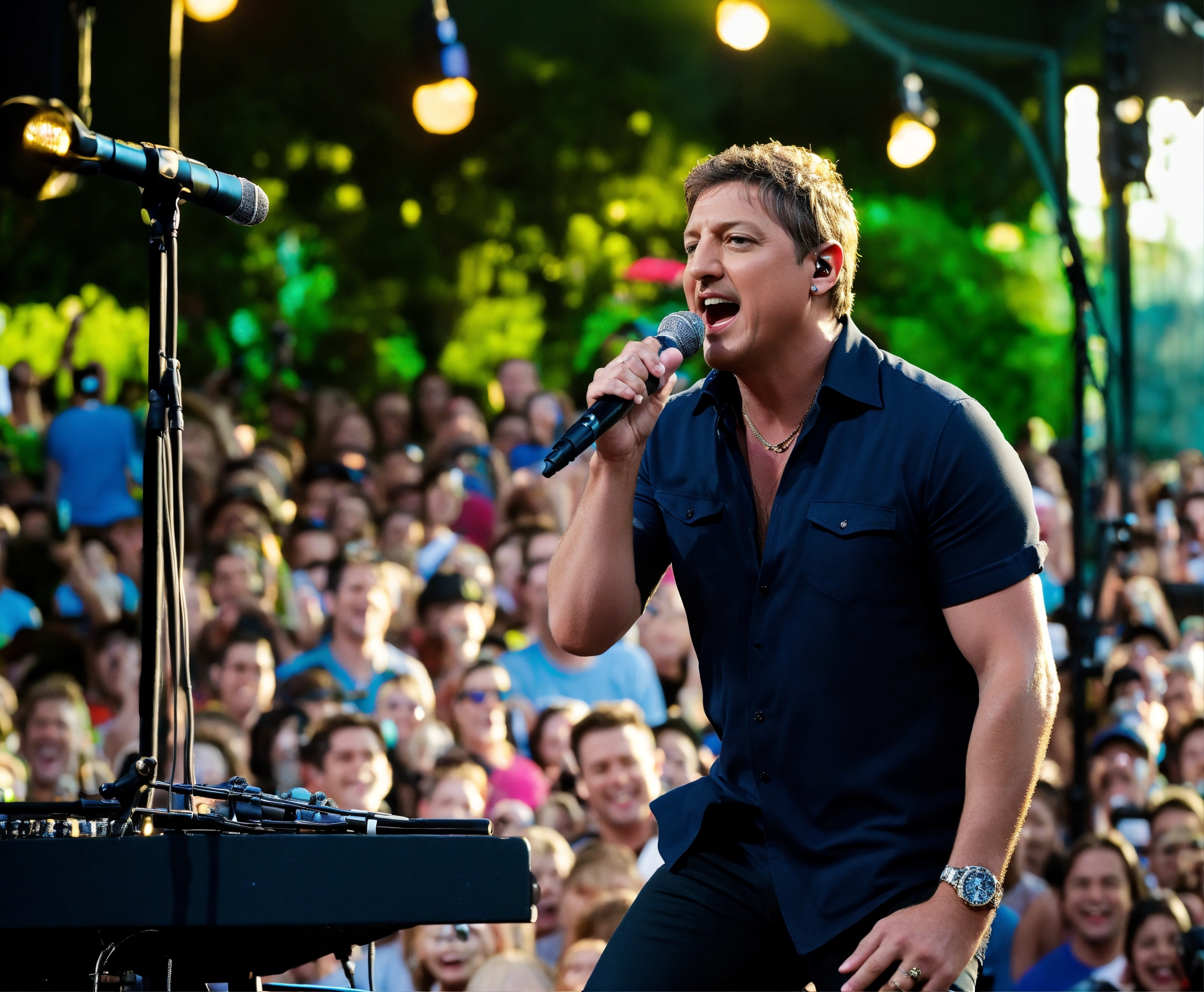 Lexica - Rob Thomas singing with Billy Joel at a kids park