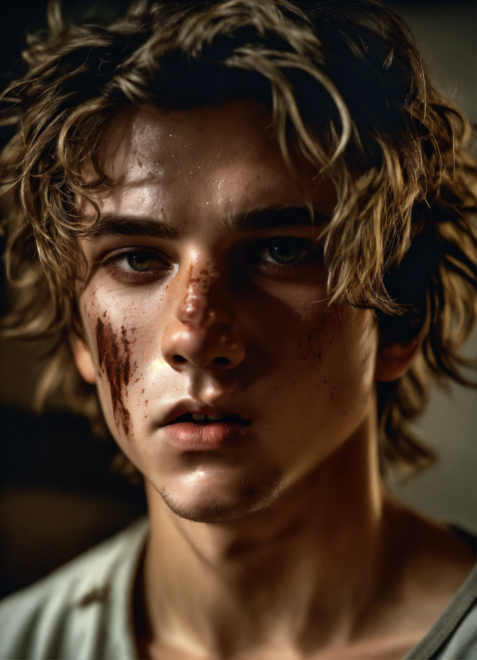 Lexica - A highly realistic photograph of a white menacing 21 years old ...