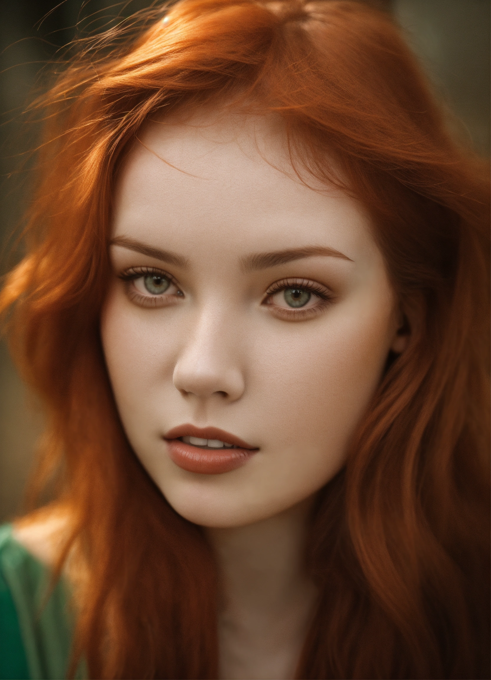 Lexica - Beautiful woman with pale skin and red hair