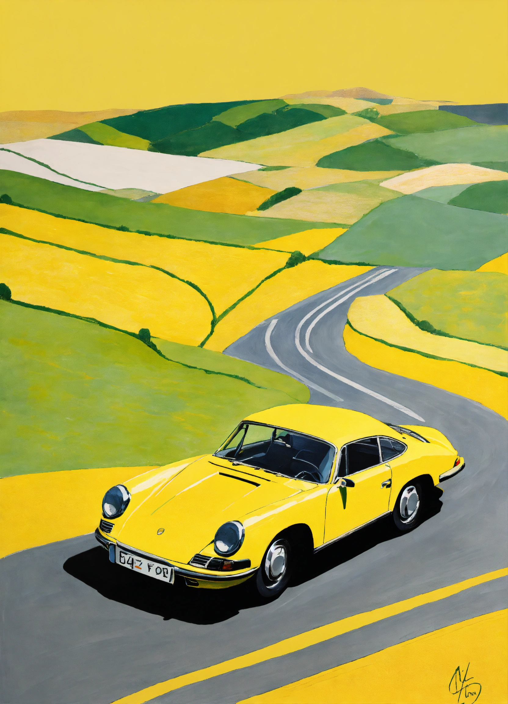 Lexica - Flat paper collage by Henri Matisse depicting a car like ...