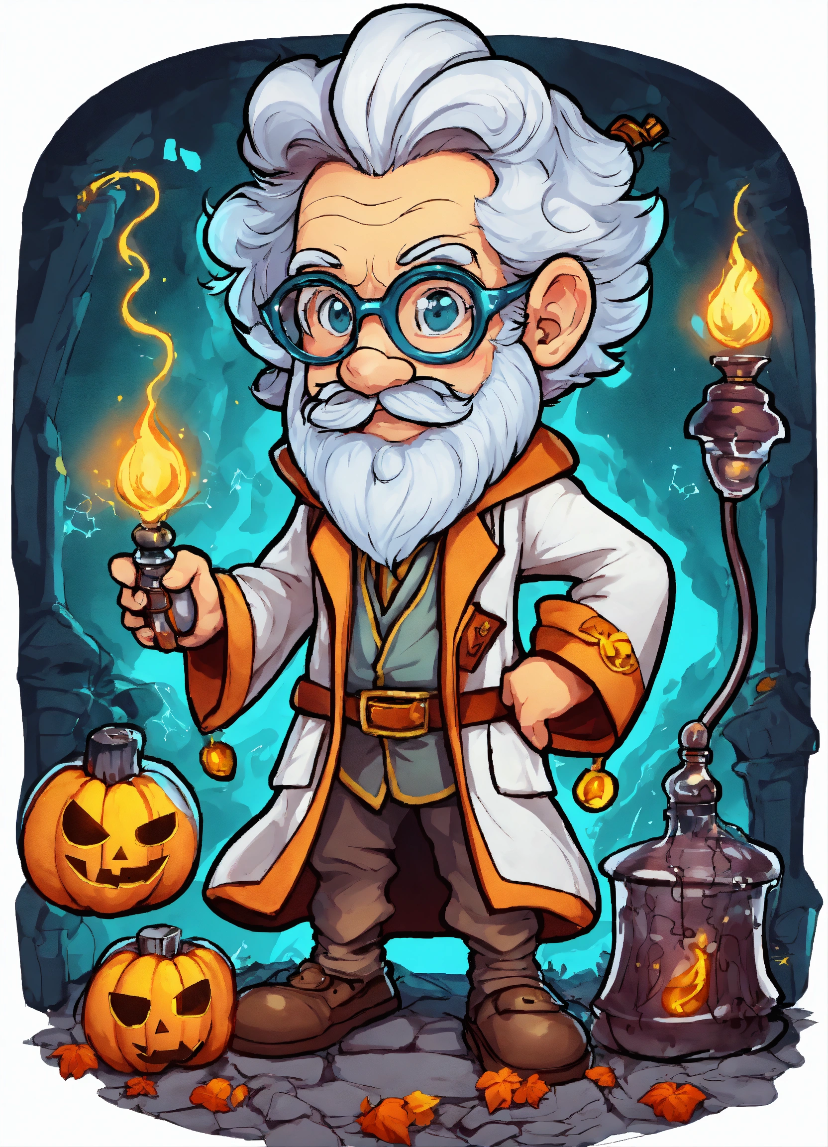 Lexica - Generate a cute The Mad wizard Scientist in Haloween ...