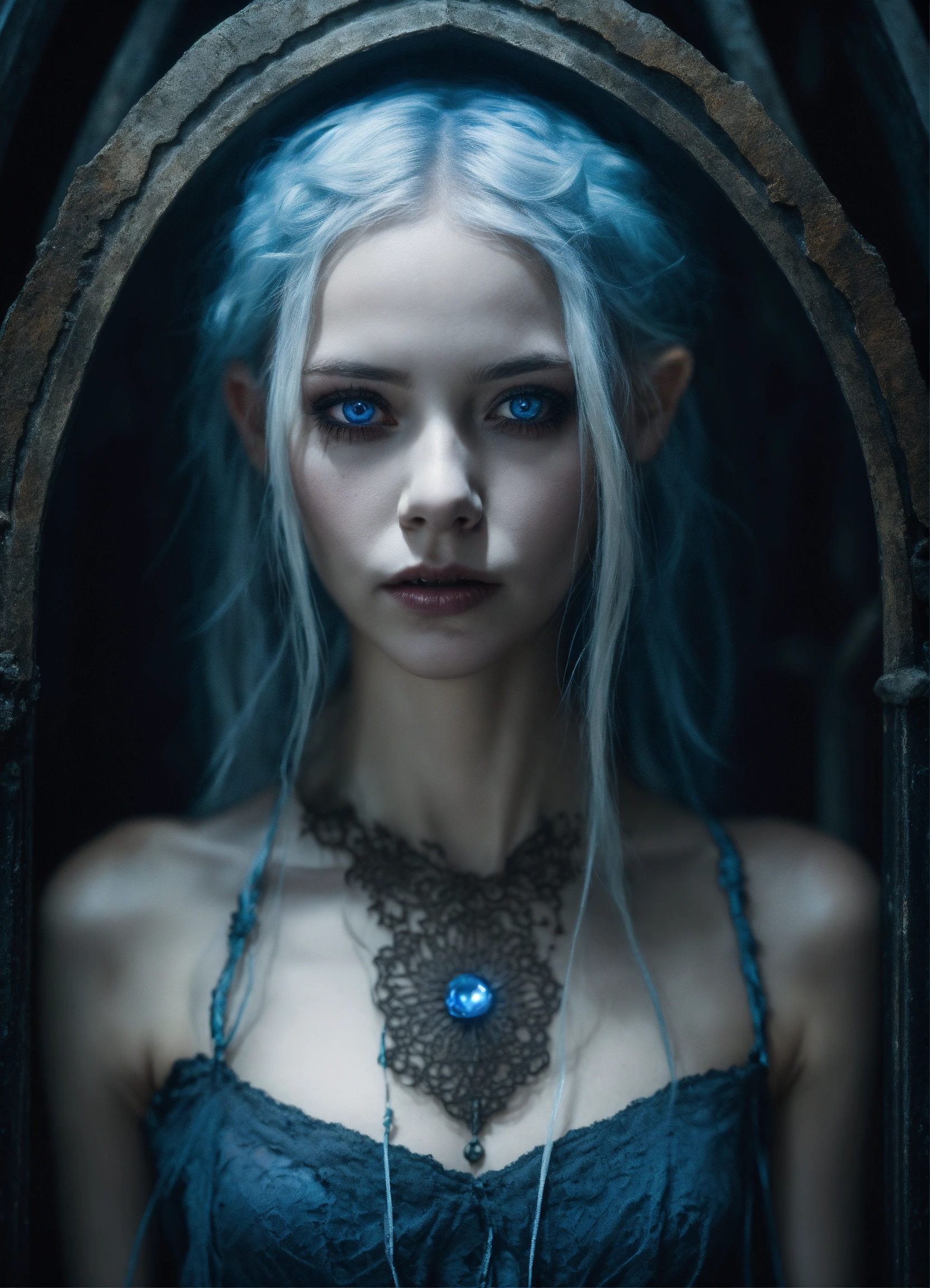 Lexica - Body portrait, twelve year old childish female goth ...