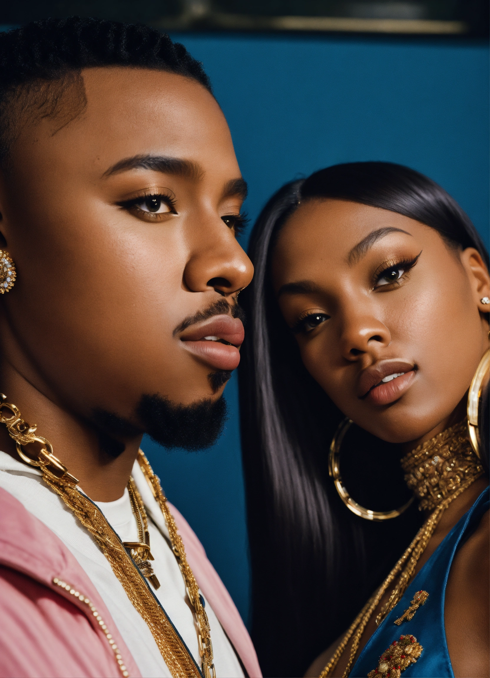 Lexica - Closeup portrait, RAPPER NAS AND MEGAN THEE STALLION , natural ...
