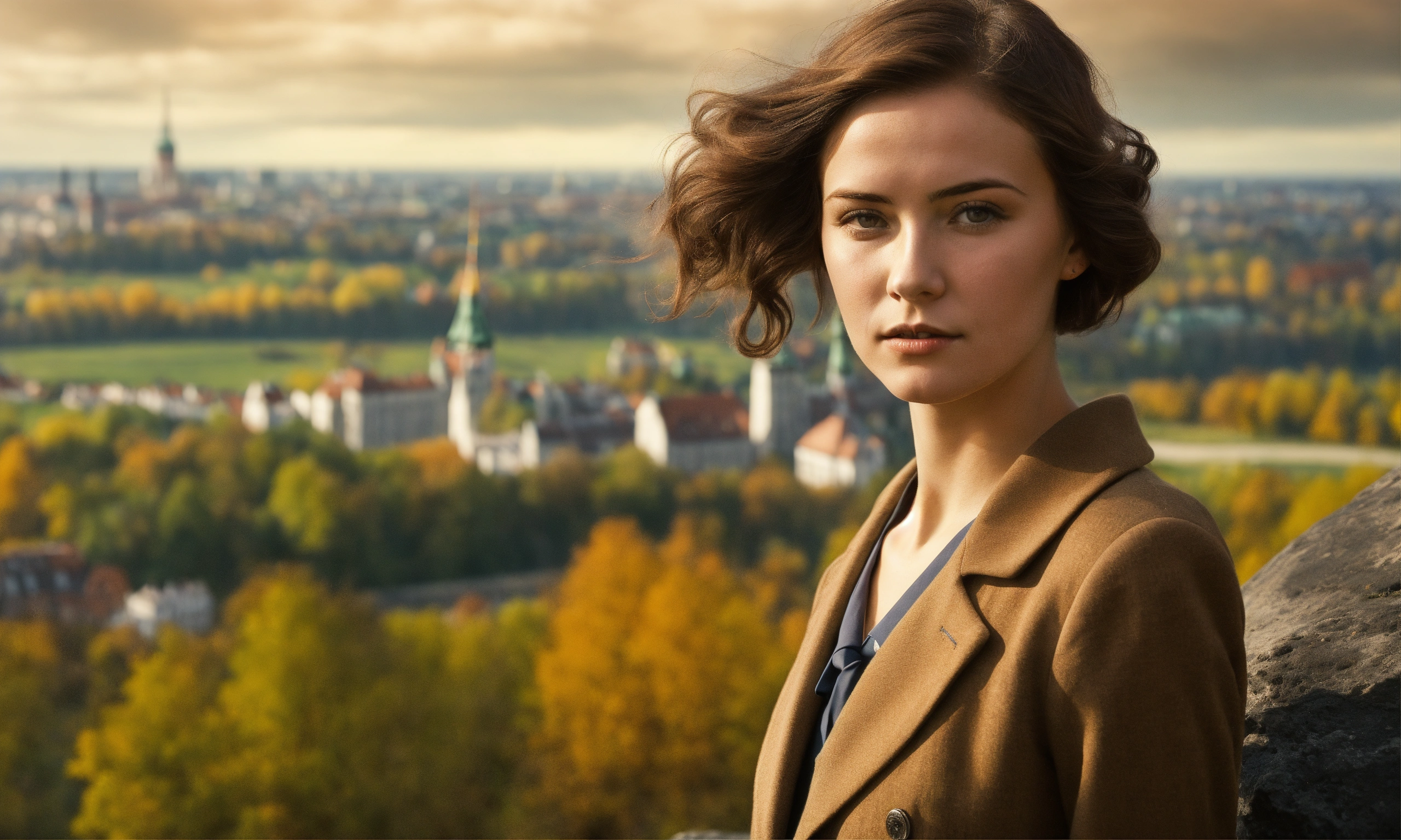 Lexica - Warszawa 1920-1930, europian woman age 20, on top of a ...