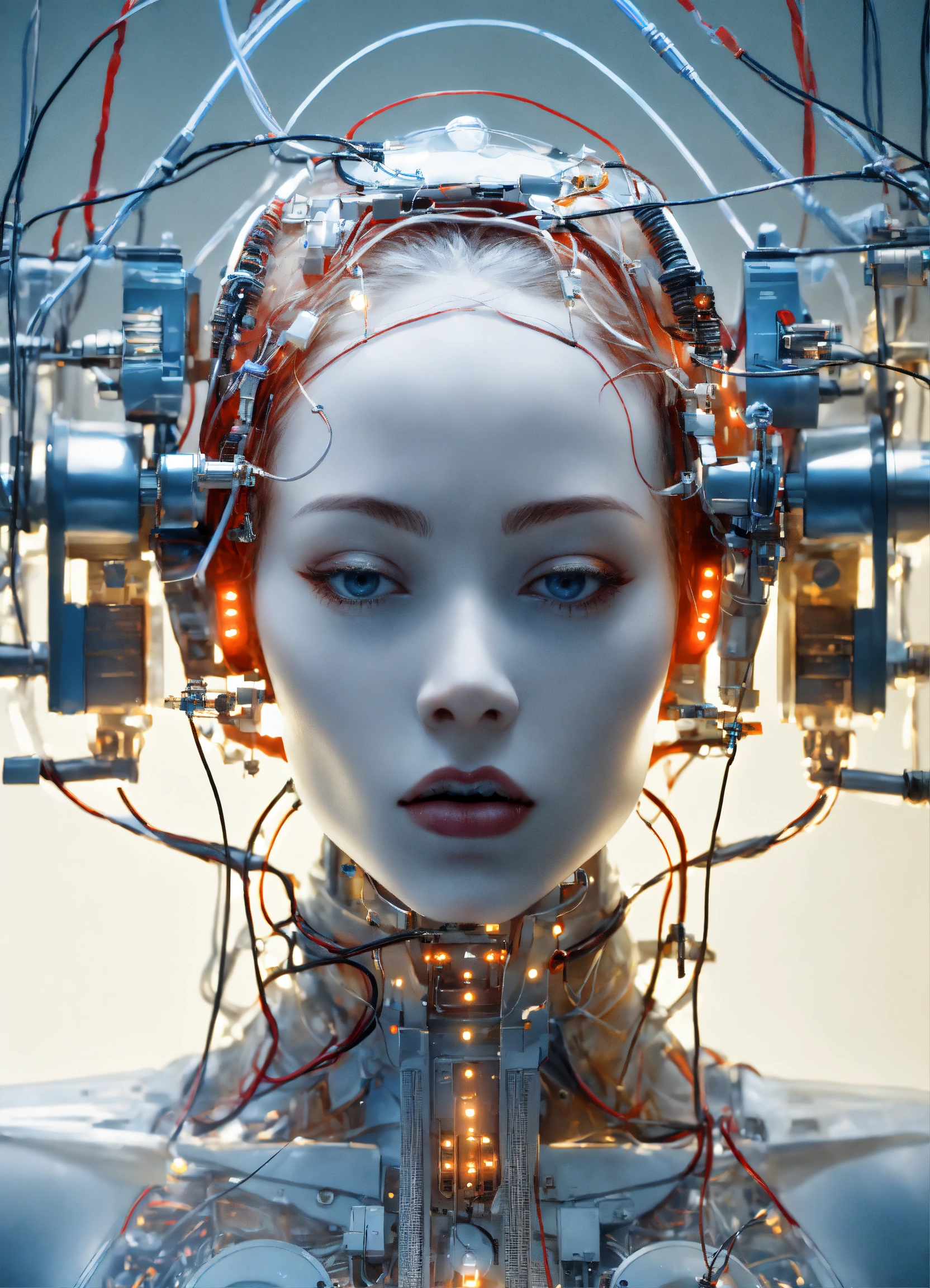 Lexica - Portrait Photography, of a perfect beauty cyborg woman head ...
