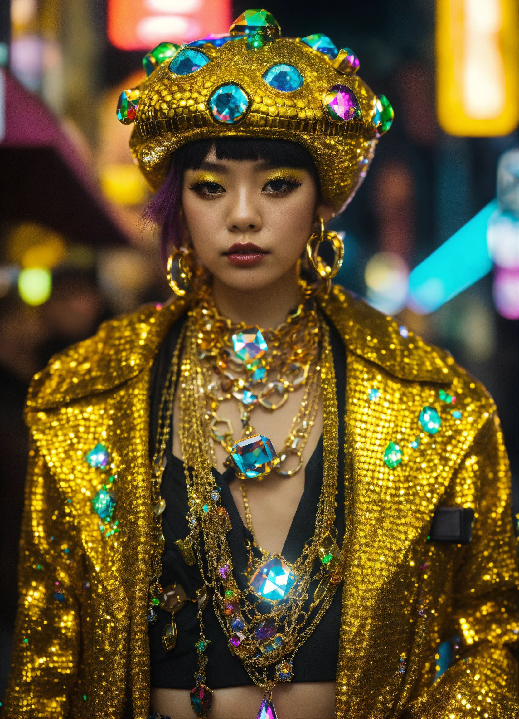 Lexica - Photorealistic Tokyo kawaii Street Fashion Shoot of a diamond ...