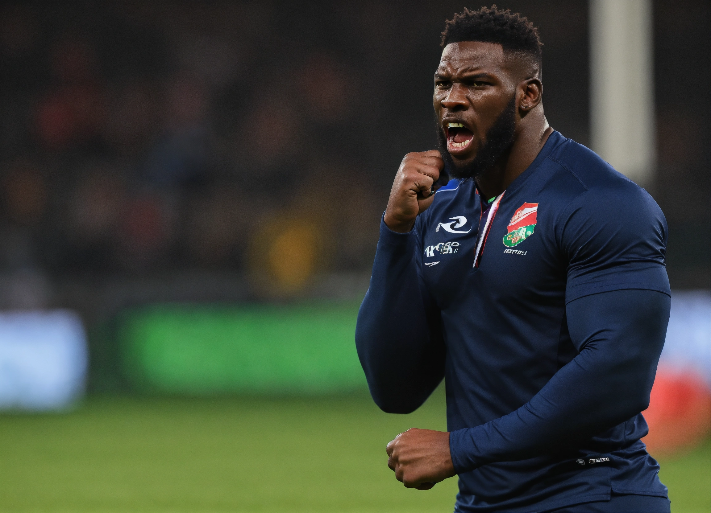 Lexica - Siya kolisi, glaring with rage, show fists. long sleeve shirt ...
