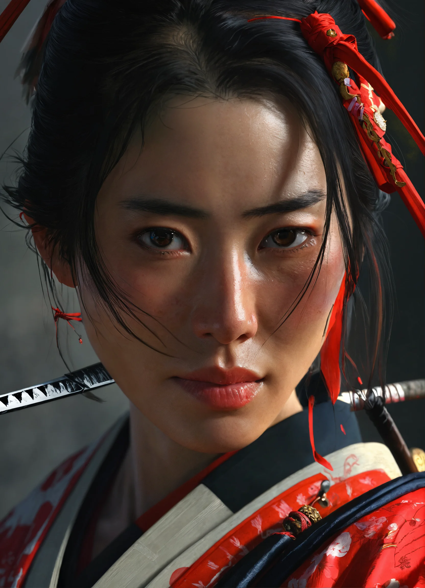 Lexica - "female Japanese ronin", heroine, katana, samurai, portrait ...