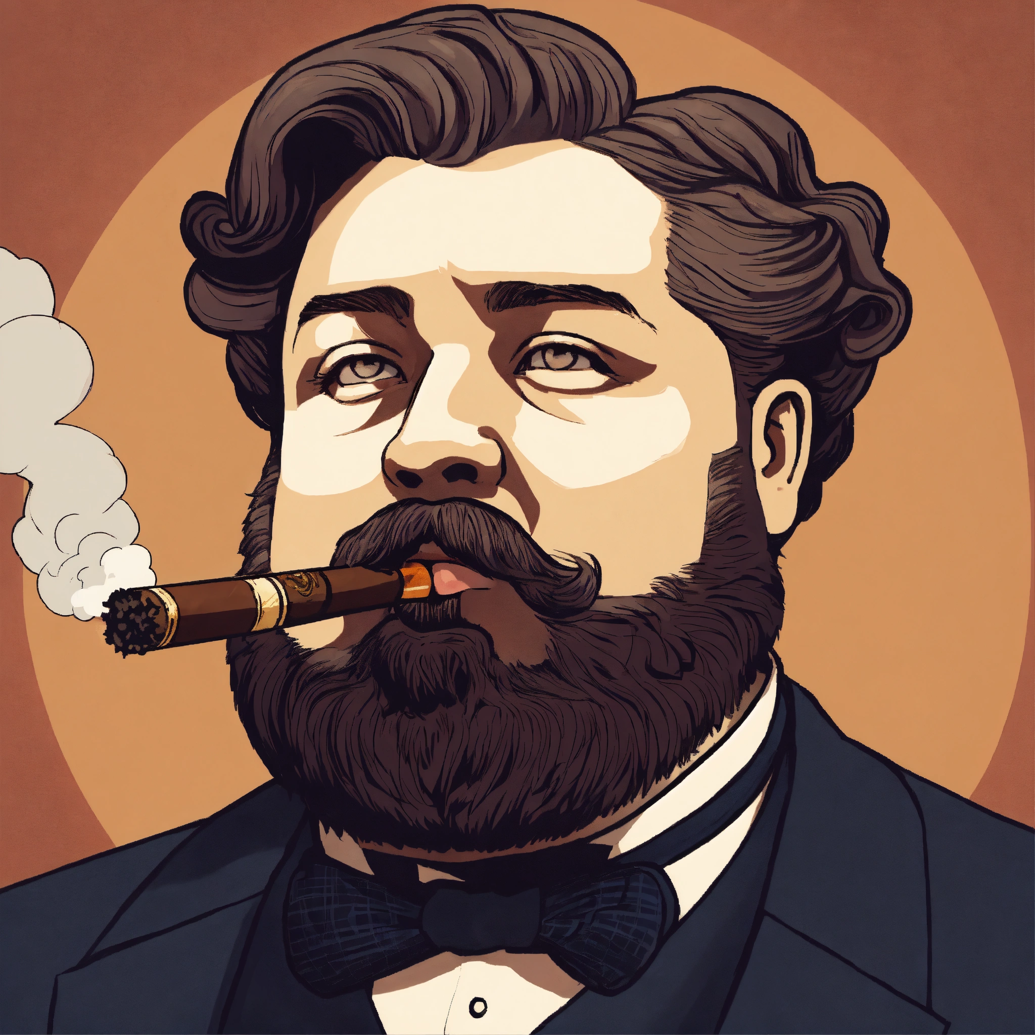 Lexica - Charles Spurgeon, cute cartoon style. He's depicted as one of ...