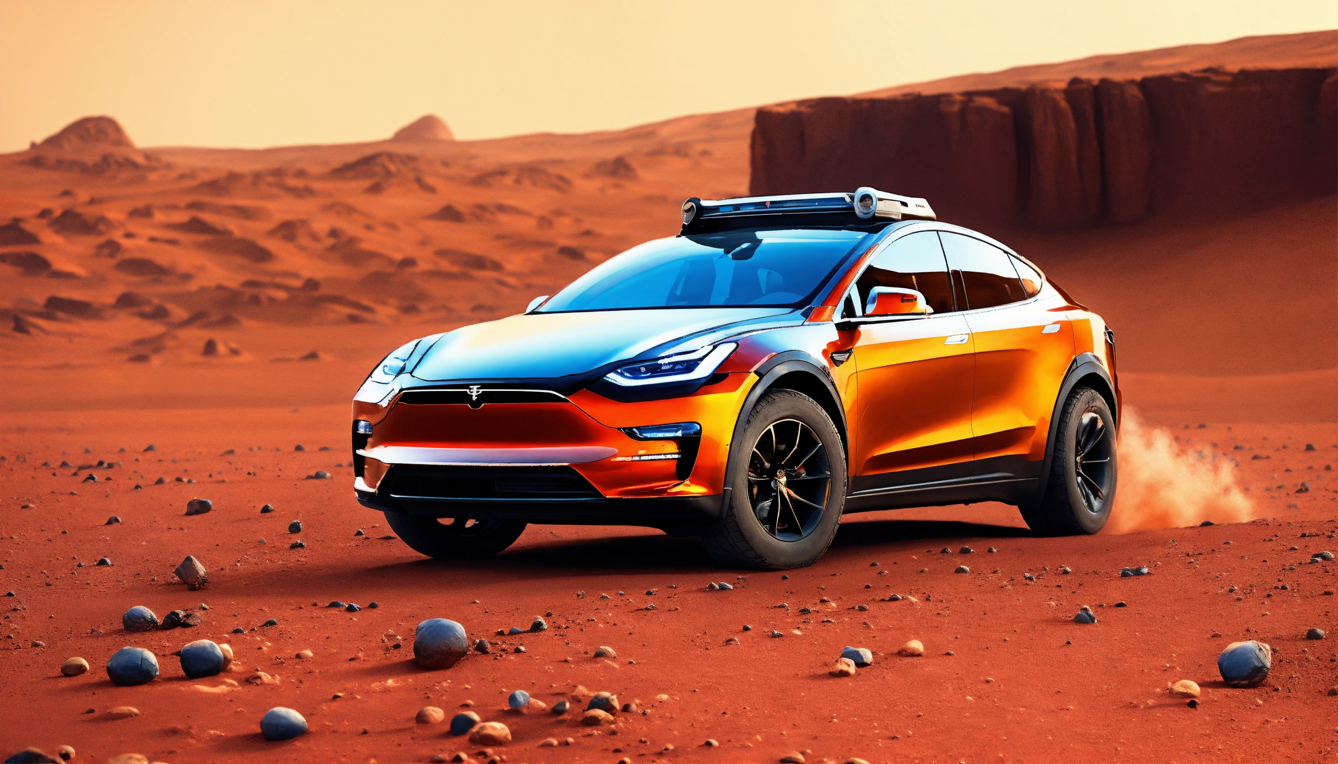 Lexica - Produce an image of Elon Musk on Mars planet. Ensure high ...